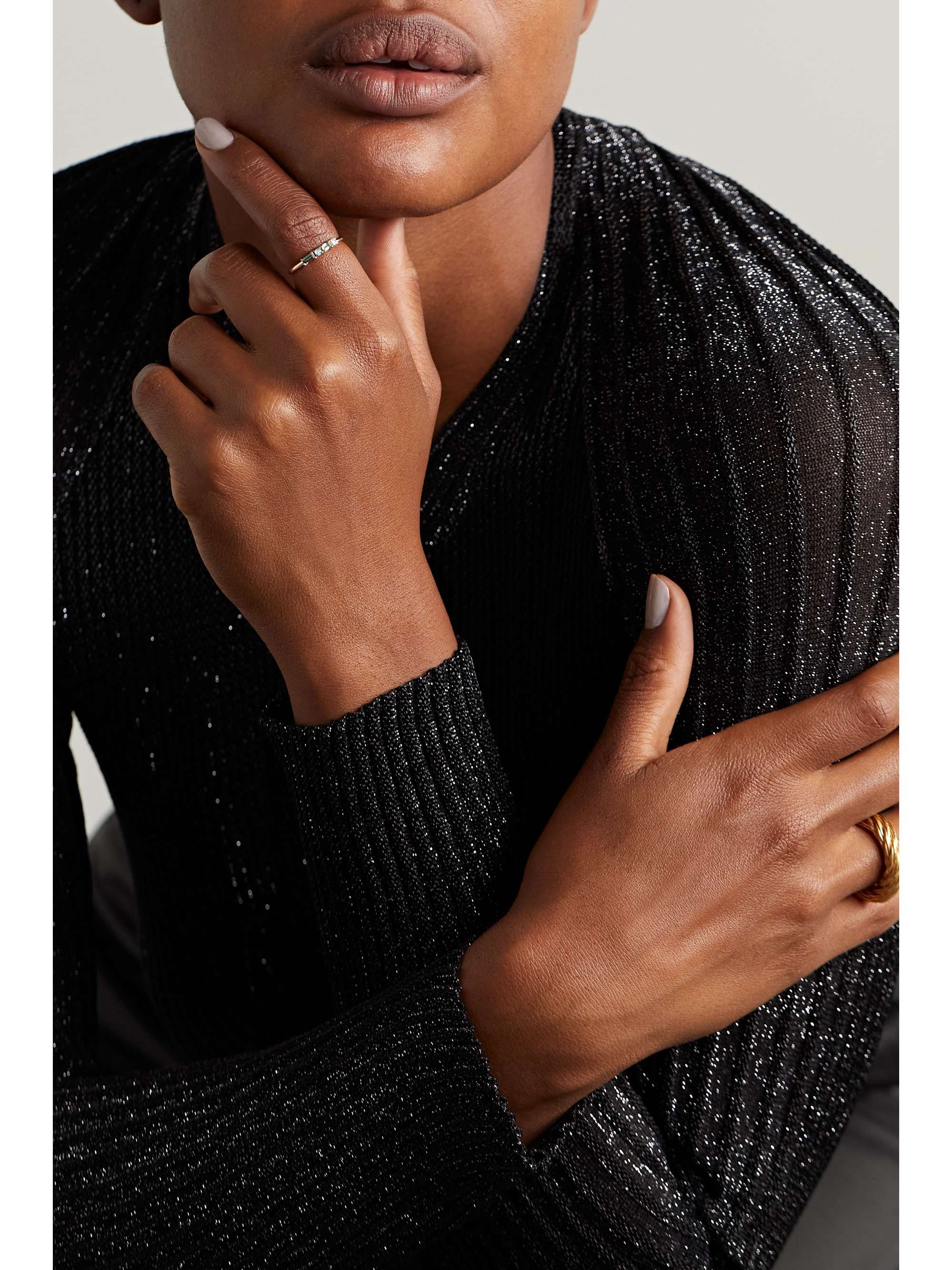 WWAKE Pillar recycled gold multi-stone ring | NET-A-PORTER