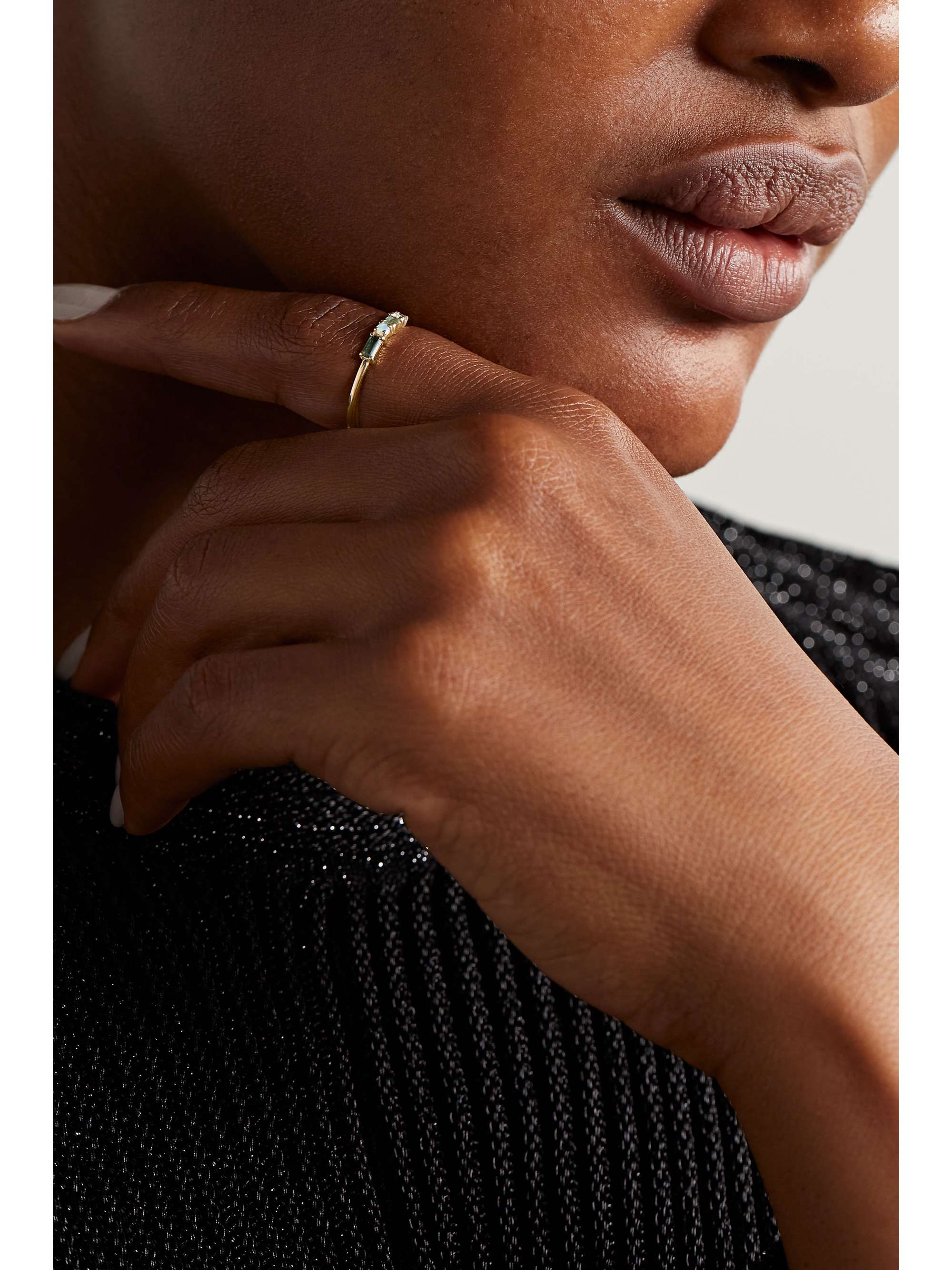 WWAKE Pillar recycled gold multi-stone ring | NET-A-PORTER