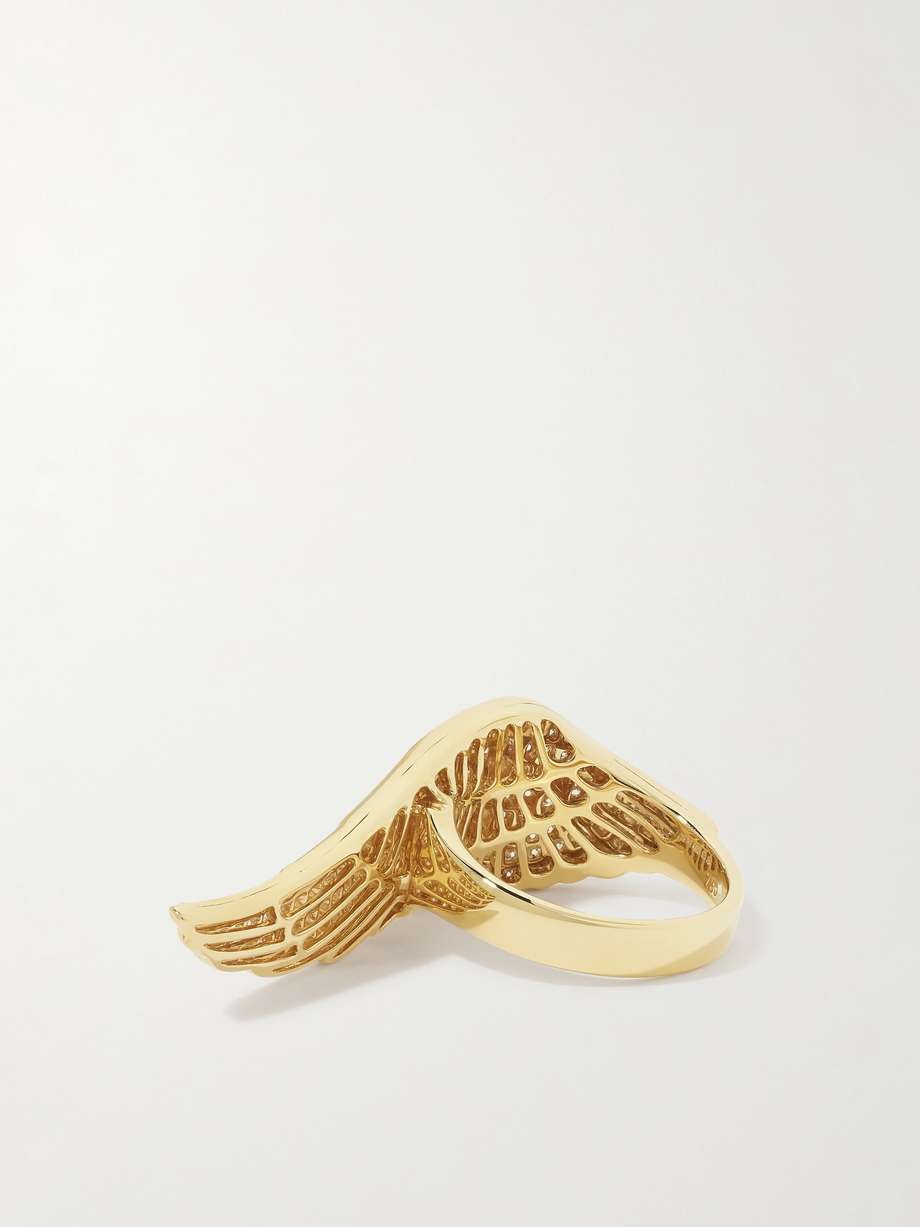 GARRARD Wings Classic 18-karat gold diamond ring | NET-A-PORTER