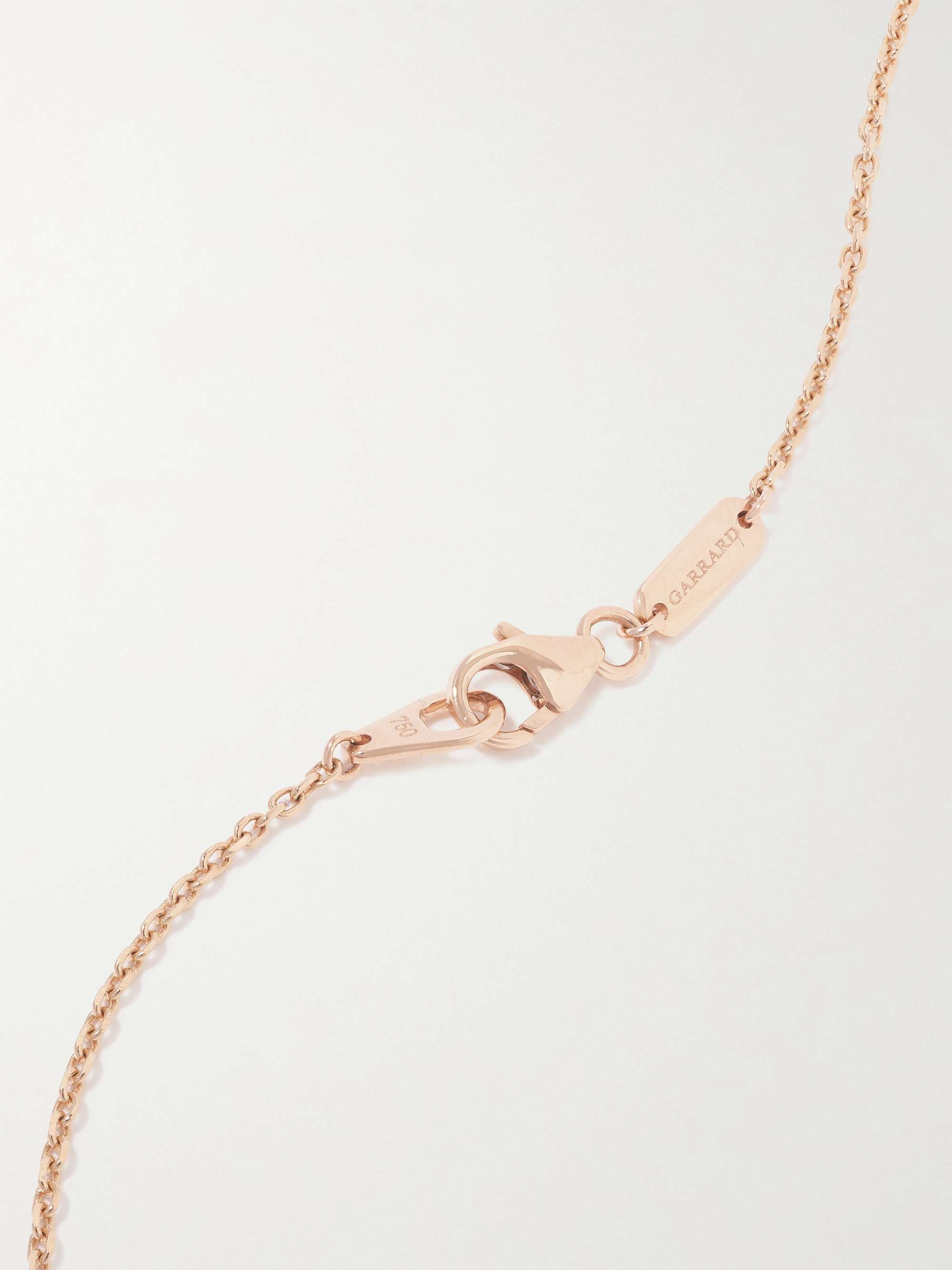 GARRARD Wings Embrace 18-karat rose gold, sapphire and diamond necklace ...