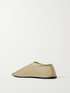 THE ROW Sock leather-trimmed mesh flats | NET-A-PORTER