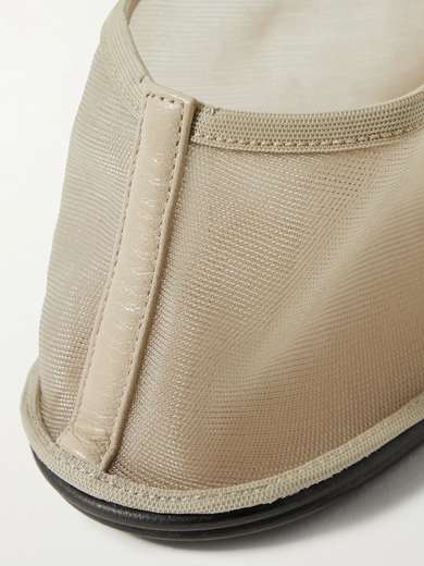 THE ROW Sock leather-trimmed mesh flats | NET-A-PORTER