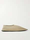 THE ROW Sock leather-trimmed mesh flats | NET-A-PORTER