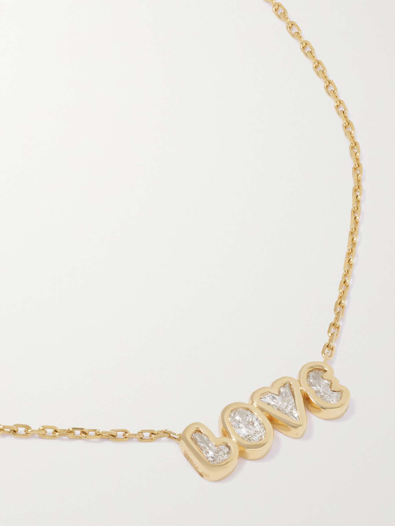 GEMELLA Love Bubble Bezel 18-karat gold diamond necklace | NET-A-PORTER