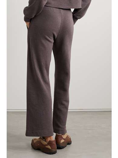 Brown Cotton-blend jersey track pants | YEAR OF OURS | NET-A-PORTER