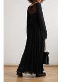 CHLOÉ Embroidered silk-chiffon and wool maxi dress | NET-A-PORTER