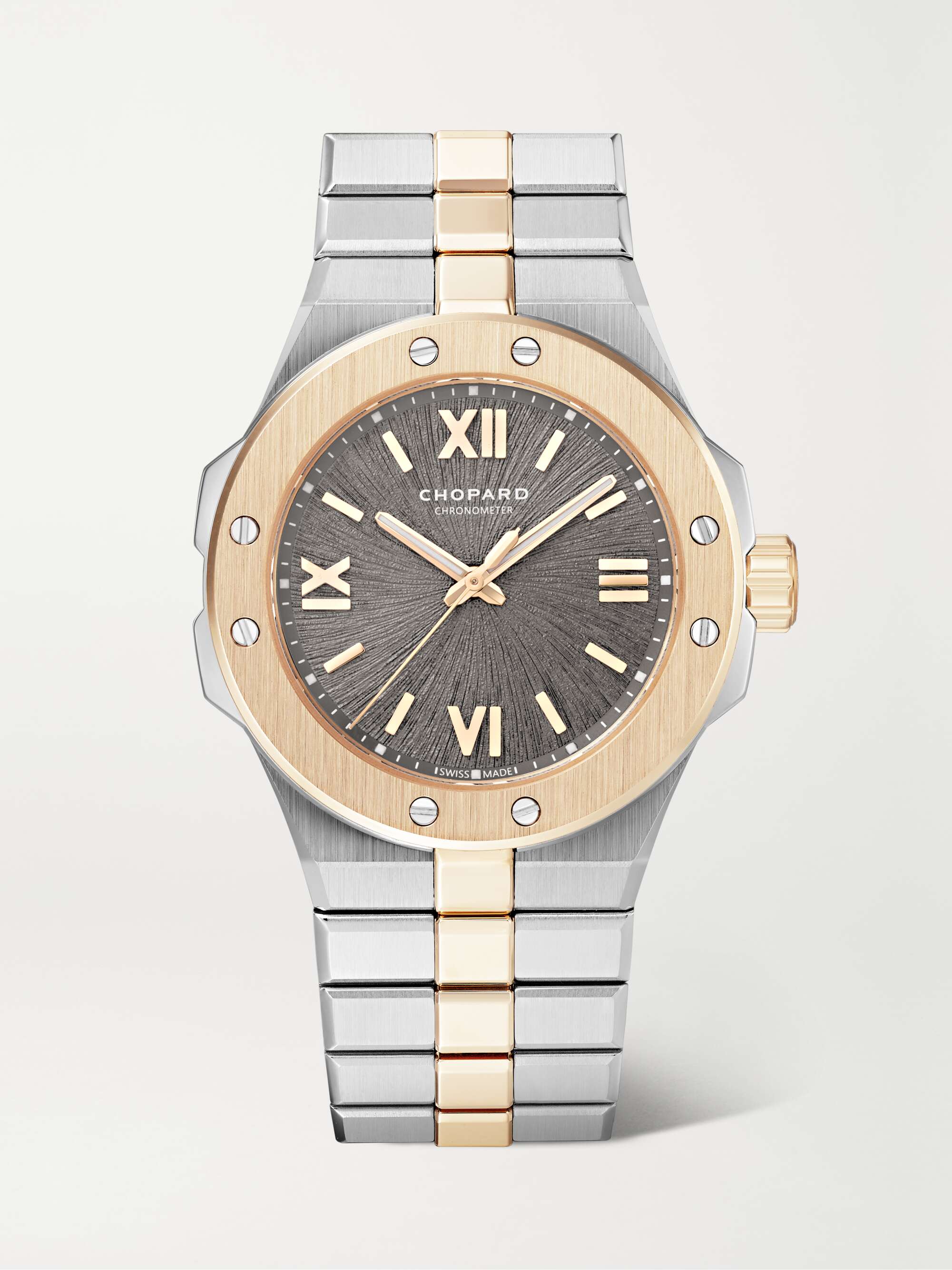 Montre en or rose 18 carats (750/1000) et acier inoxydable Alpine Eagle Automatique, 33 mm ...