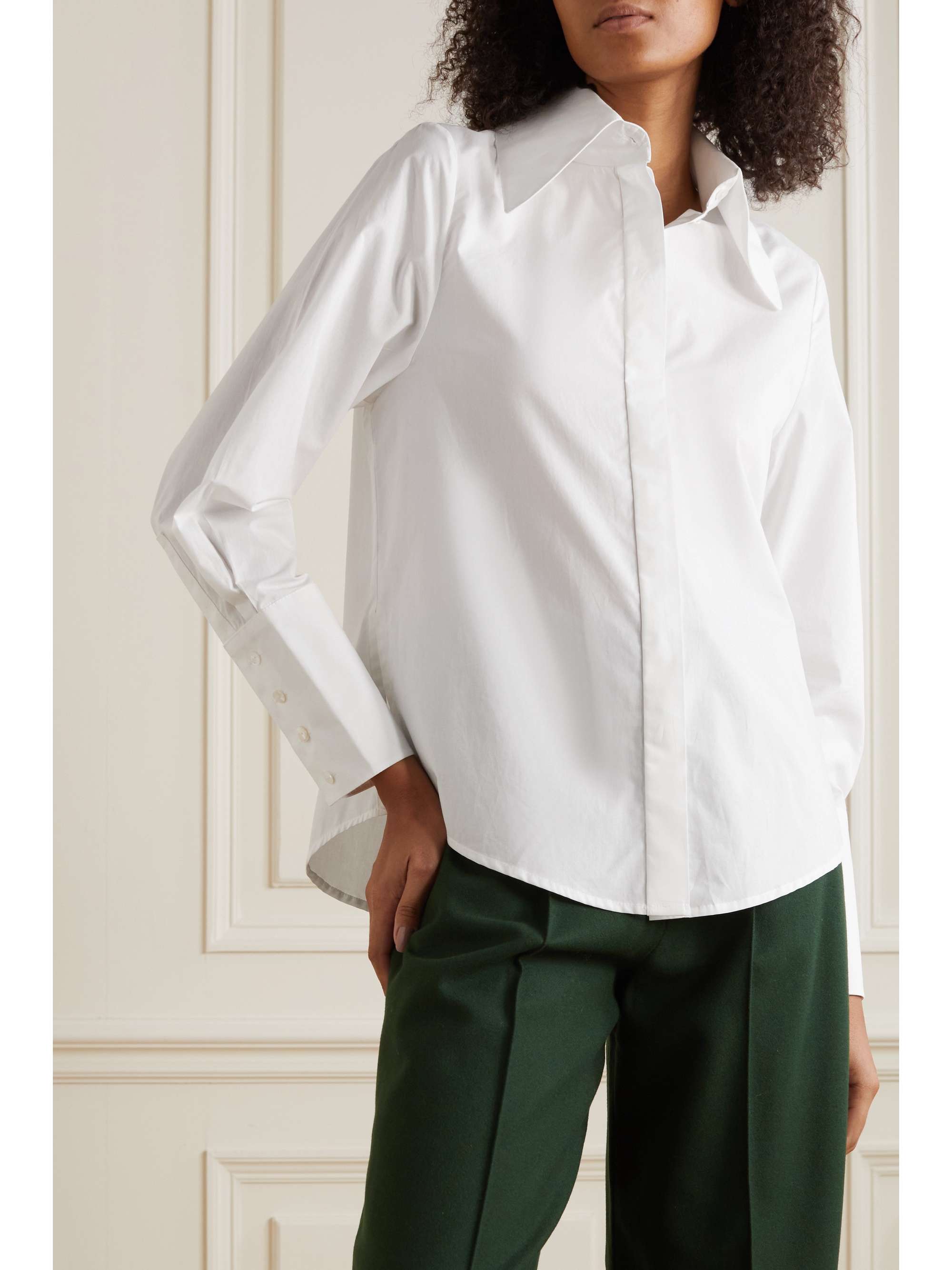 NET-A-PORTER FOR THE KING’S FOUNDATION + NET SUSTAIN cotton-poplin ...