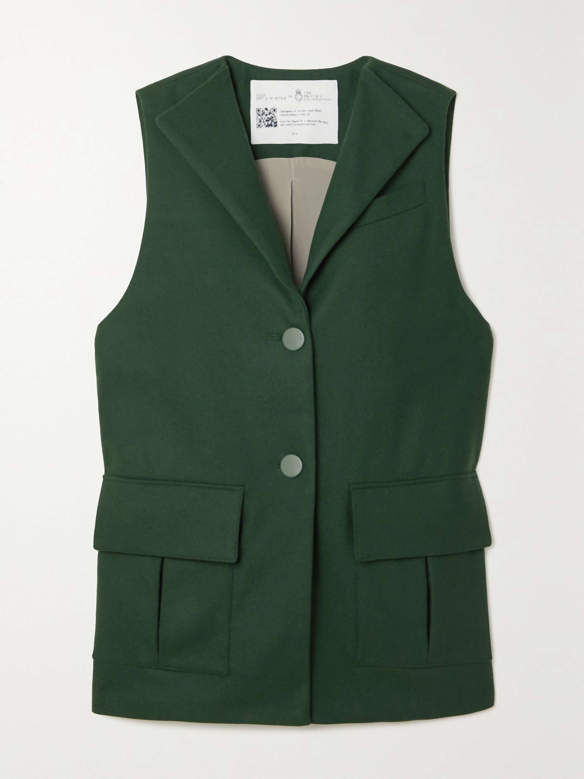 NET-A-PORTER FOR THE KING’S FOUNDATION + NET SUSTAIN wool-felt vest ...