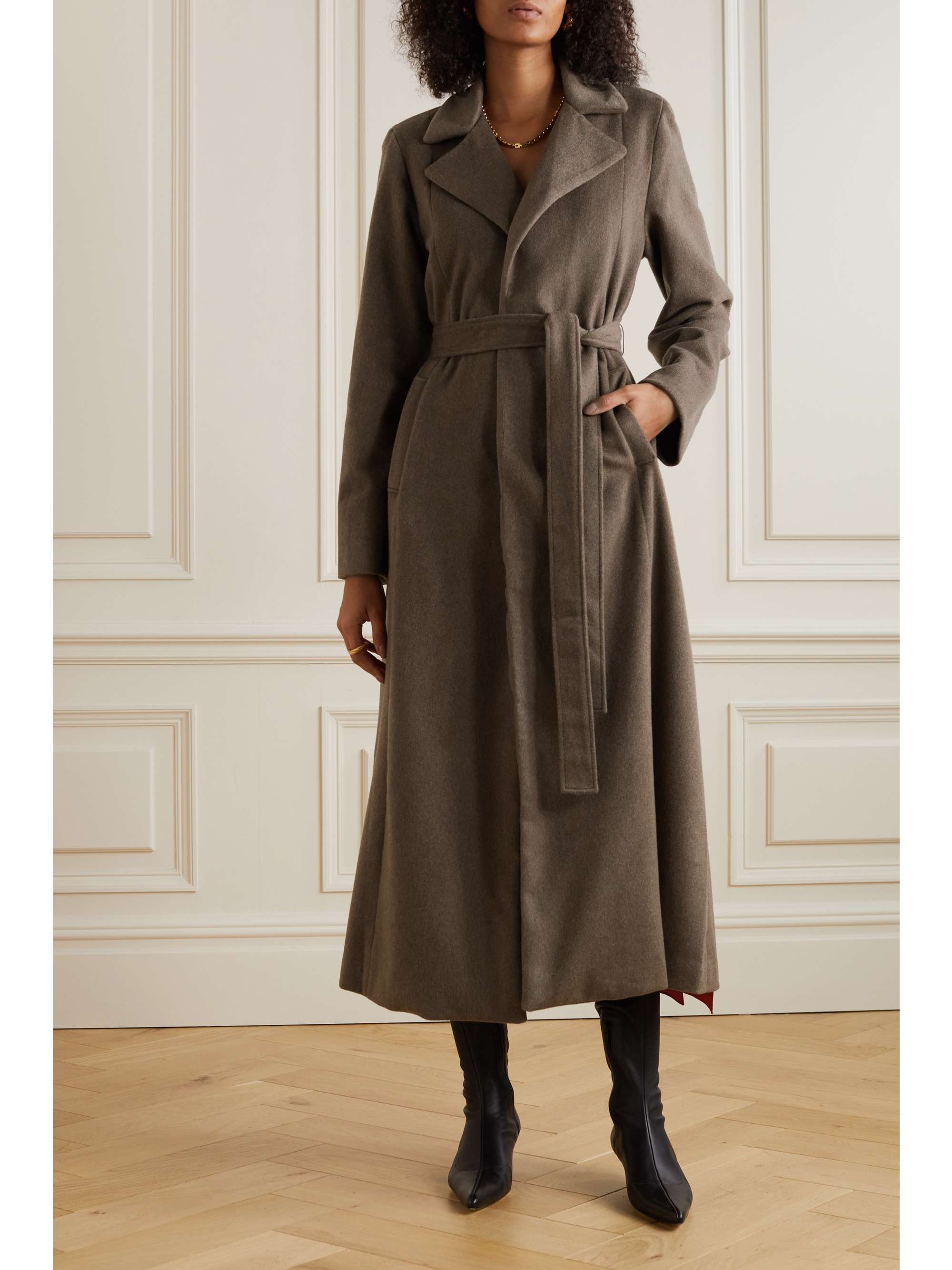 NET-A-PORTER FOR THE KING’S FOUNDATION + NET SUSTAIN belted cashmere ...