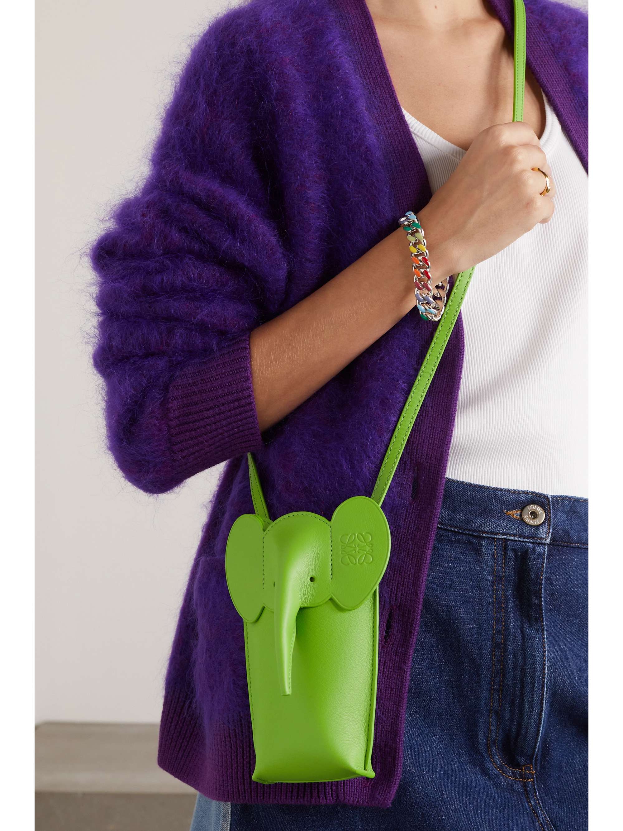 LOEWE Elephant Pocket leather shoulder bag | NET-A-PORTER