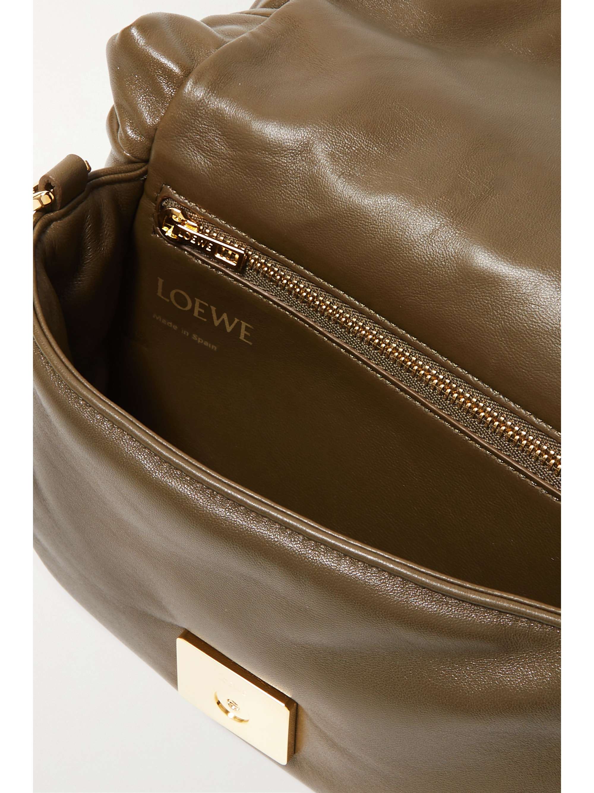 LOEWE Puffer Goya mini embellished padded leather down shoulder bag ...