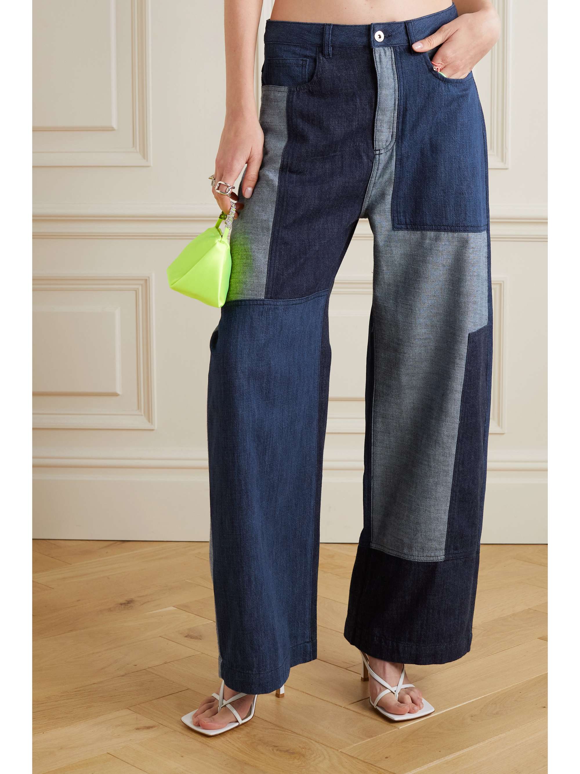 MARQUES' ALMEIDA ReM'Ade patchwork high-rise boyfriend jeans | NET-A-PORTER