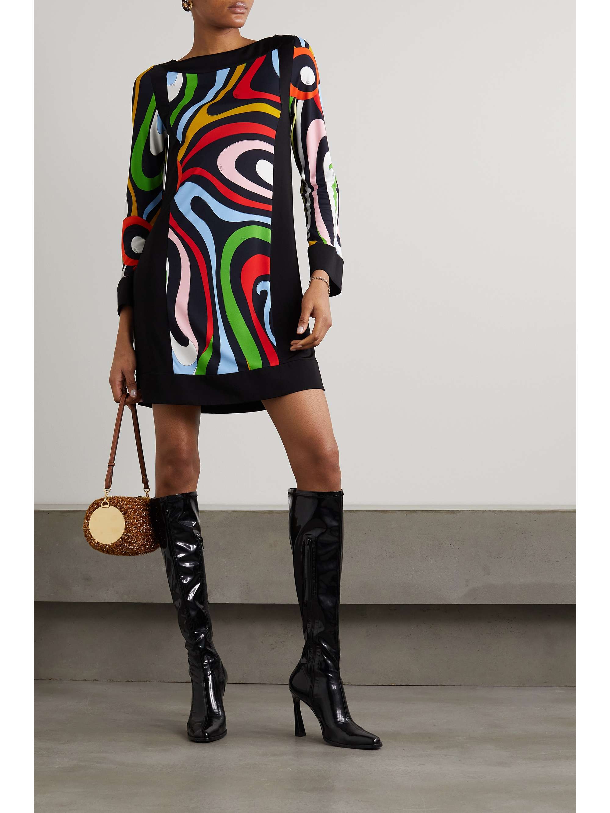 PUCCI Printed stretch-jersey mini dress | NET-A-PORTER