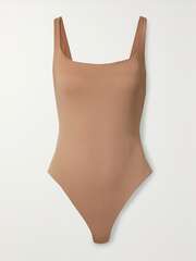 SKIMS Fits Everybody Square Neck Bodysuit - Sienna | NET-A-PORTER