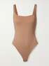 SKIMS Fits Everybody Square Neck Bodysuit - Sienna | NET-A-PORTER