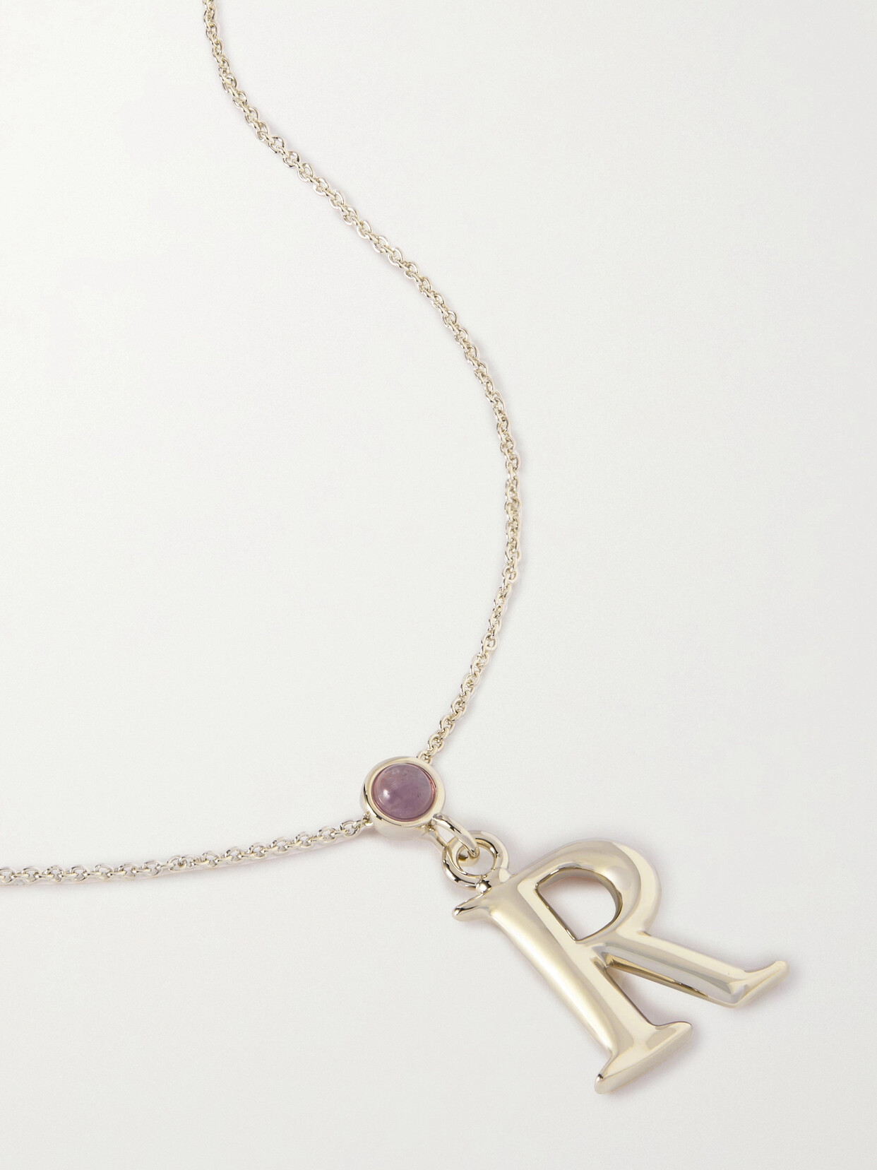 Chloé Alphabet Gold-tone Amethyst Necklace | ModeSens