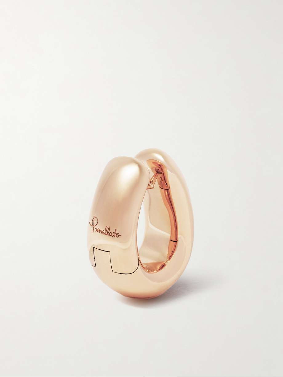 POMELLATO Iconica 18-karat rose gold multi-stone hoop earrings | NET-A ...