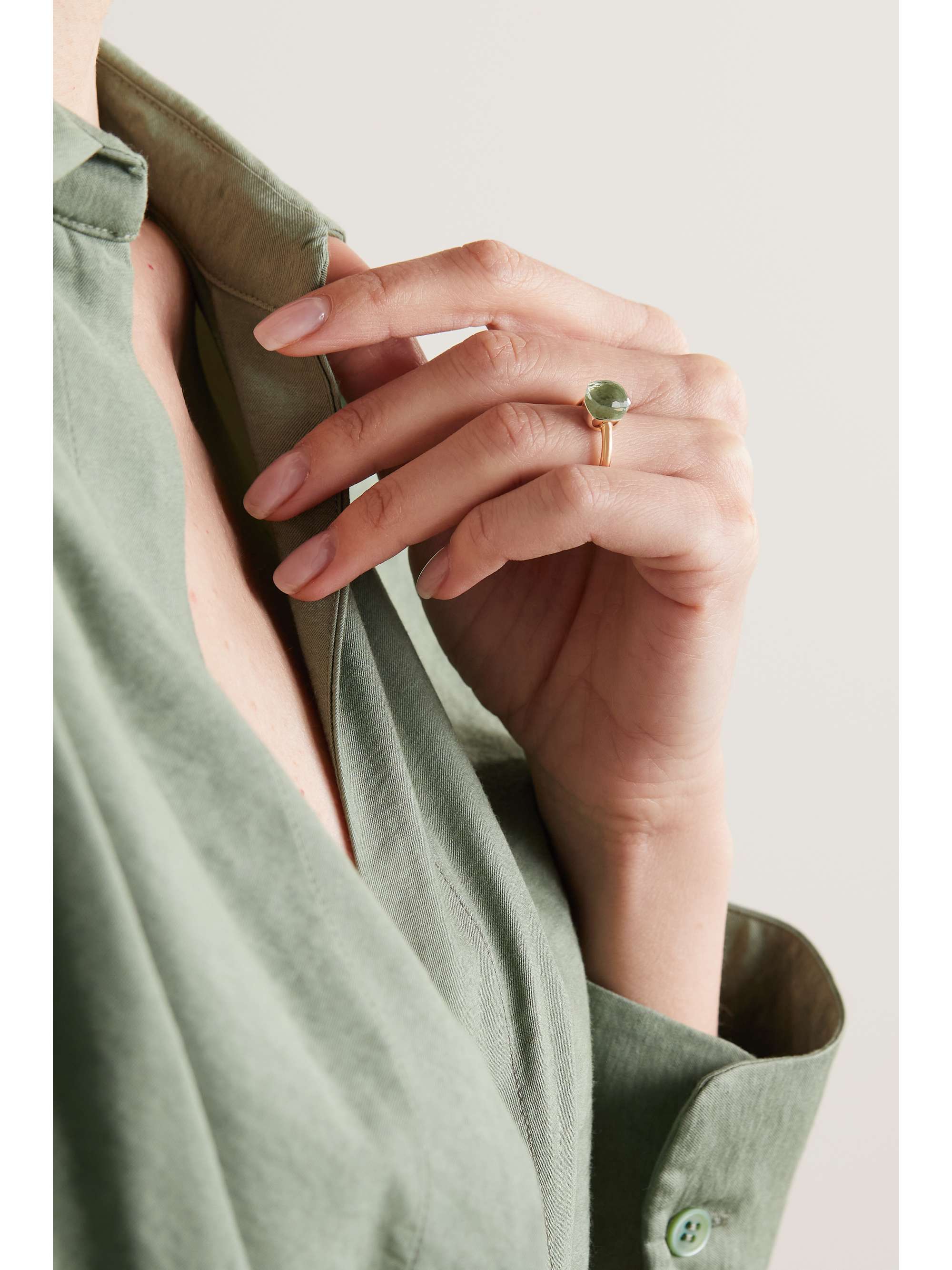 POMELLATO Nudo Petit 18-karat rose gold prasiolite ring | NET-A-PORTER POMELLATO Nudo Petit 18-karat rose gold prasiolite ring | NET-A-PORTER