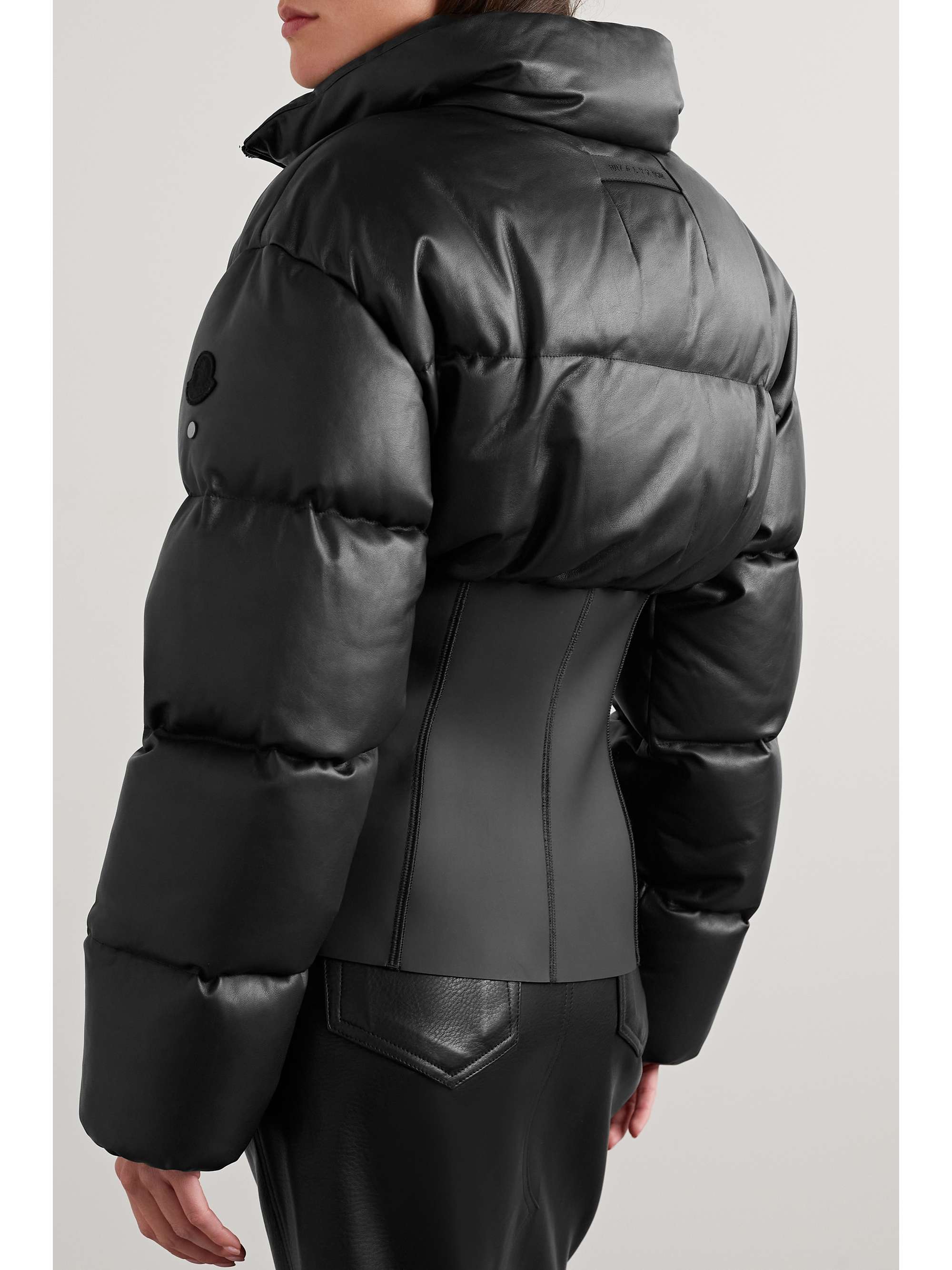 MONCLER GENIUS Yongal quilted leather and neoprene down jacket | NET-A ...