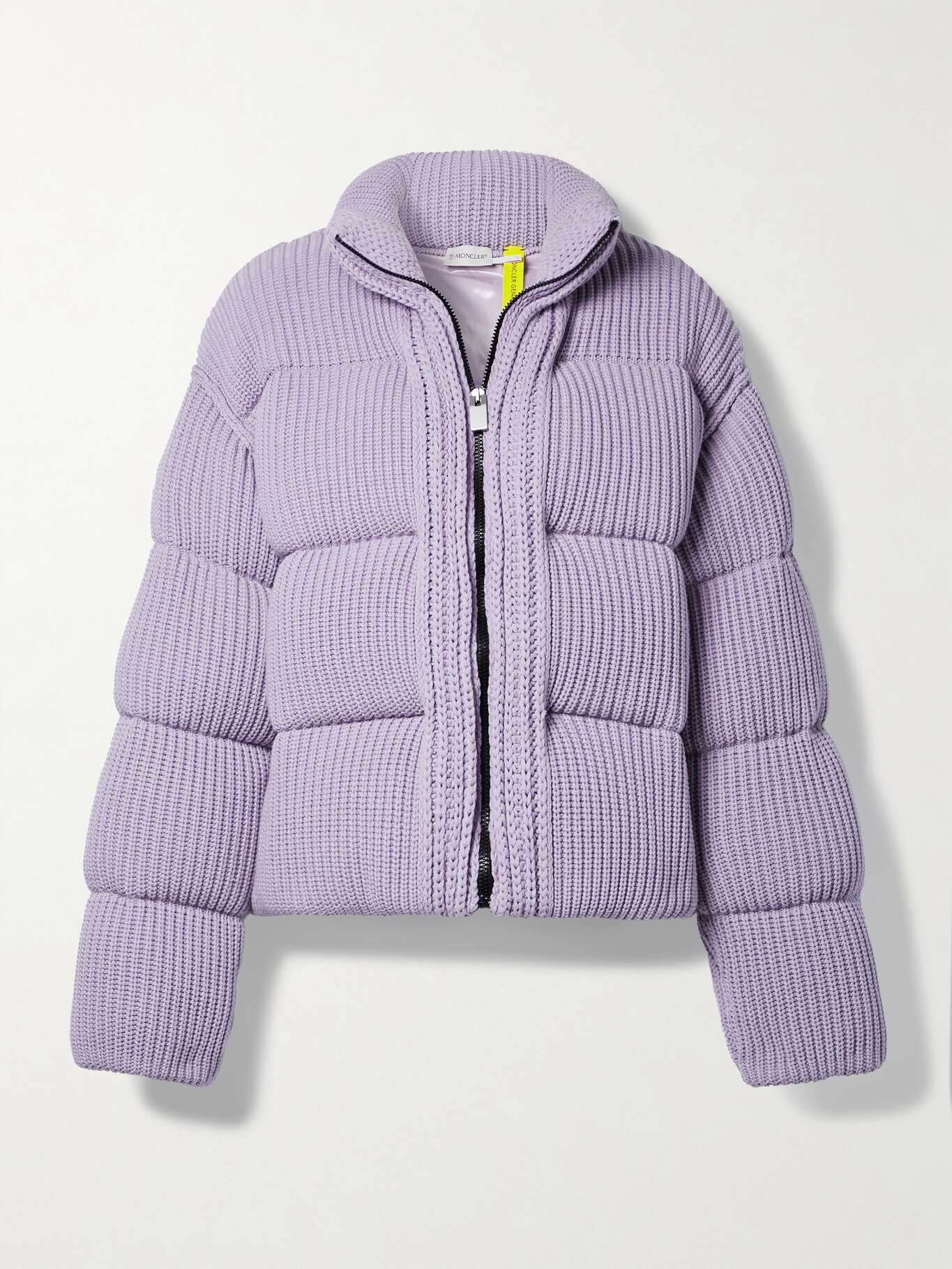 MONCLER GENIUS Quilted ribbed-knit down jacket | NET-A-PORTER