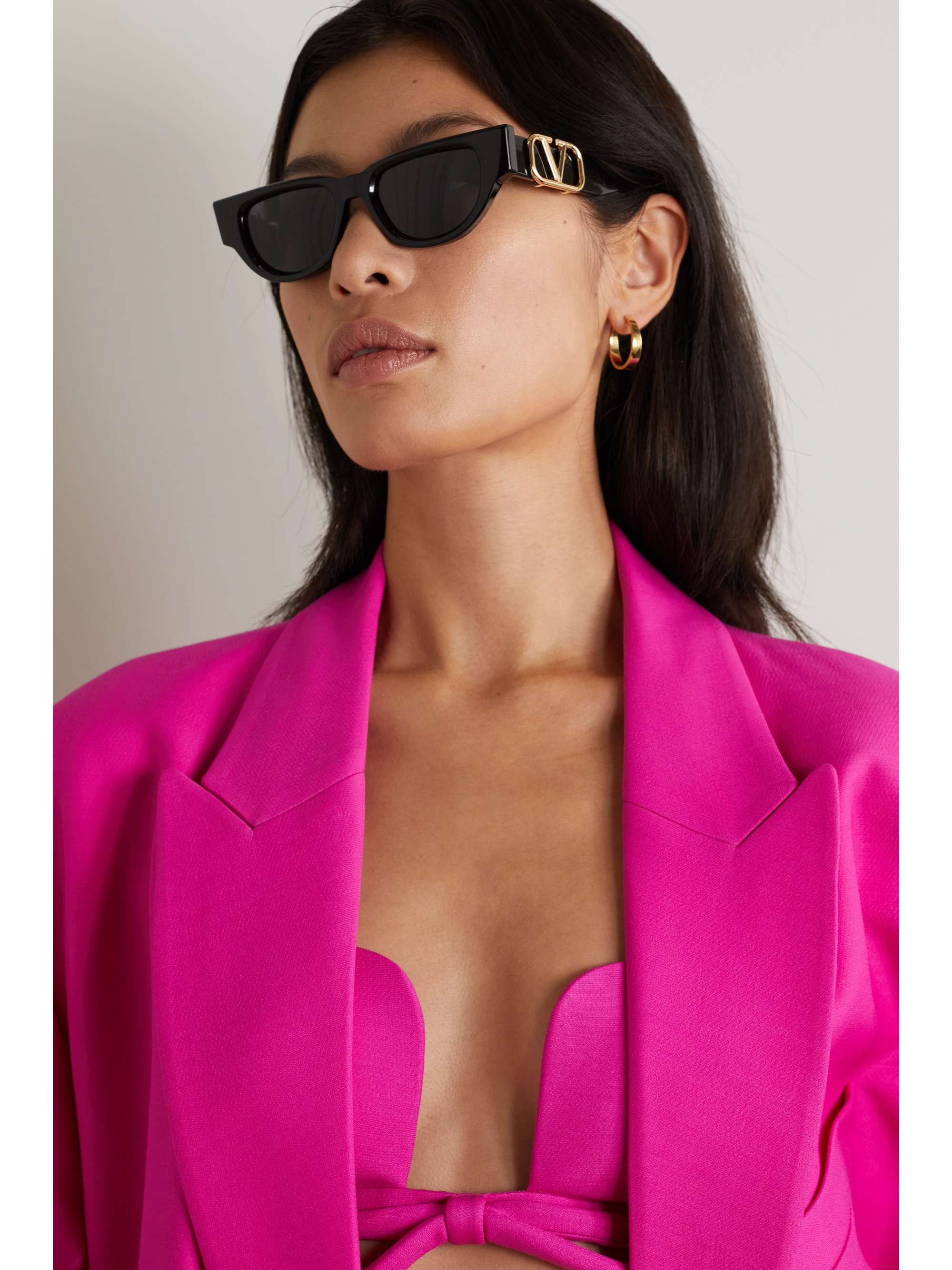 Valentino Garavani Cat Eye Acetate Sunglasses Net A Porter