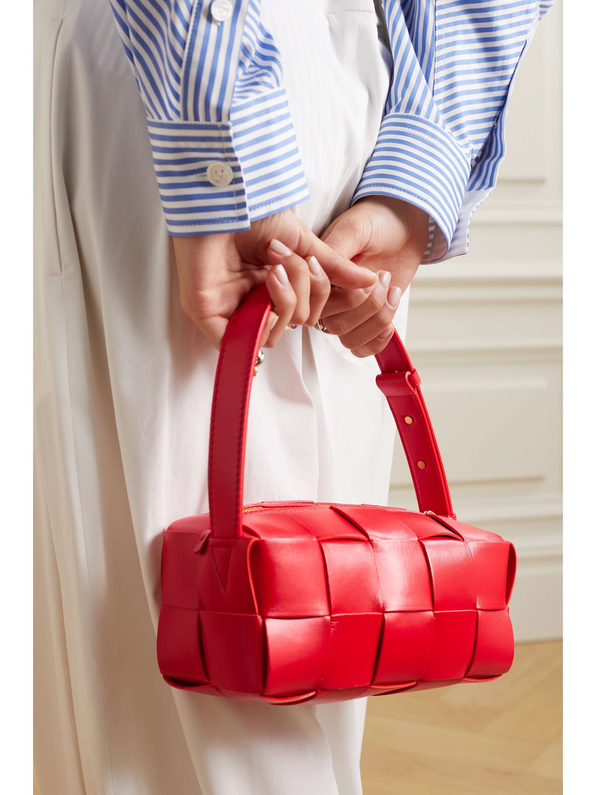 BOTTEGA VENETA Brick Cassette small intrecciato leather shoulder bag ...