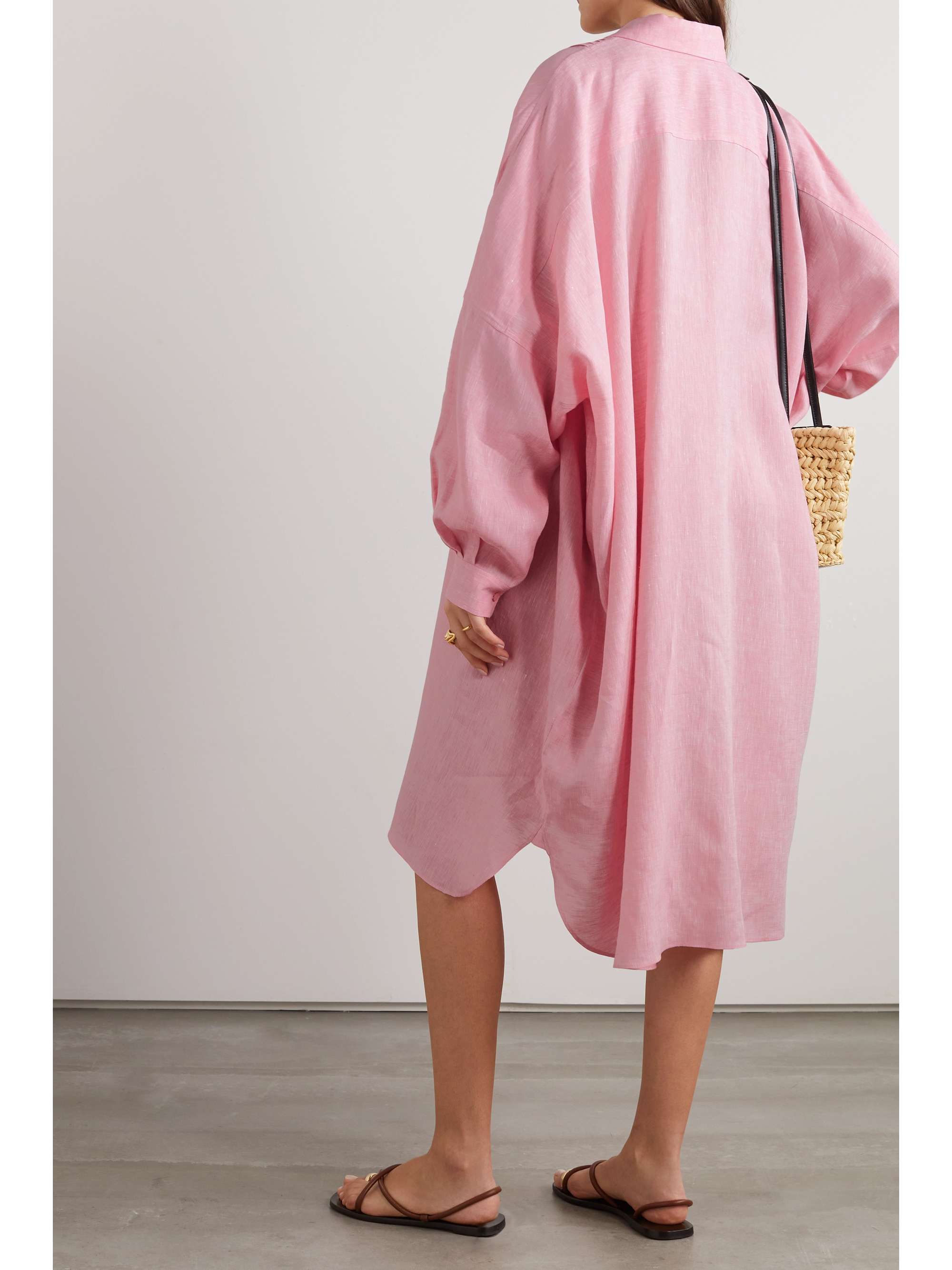 LORO PIANA Jeri pleated linen dress | NET-A-PORTER