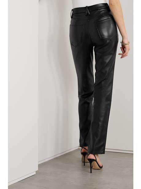 GOOD AMERICAN Good Icon faux stretch-leather straight-leg pants | NET-A ...
