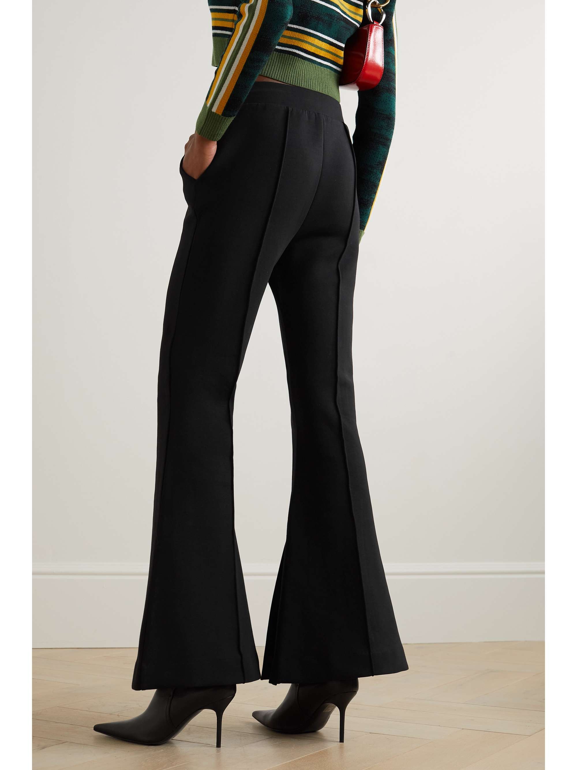 FRAME Stretch-knit flared pants | NET-A-PORTER