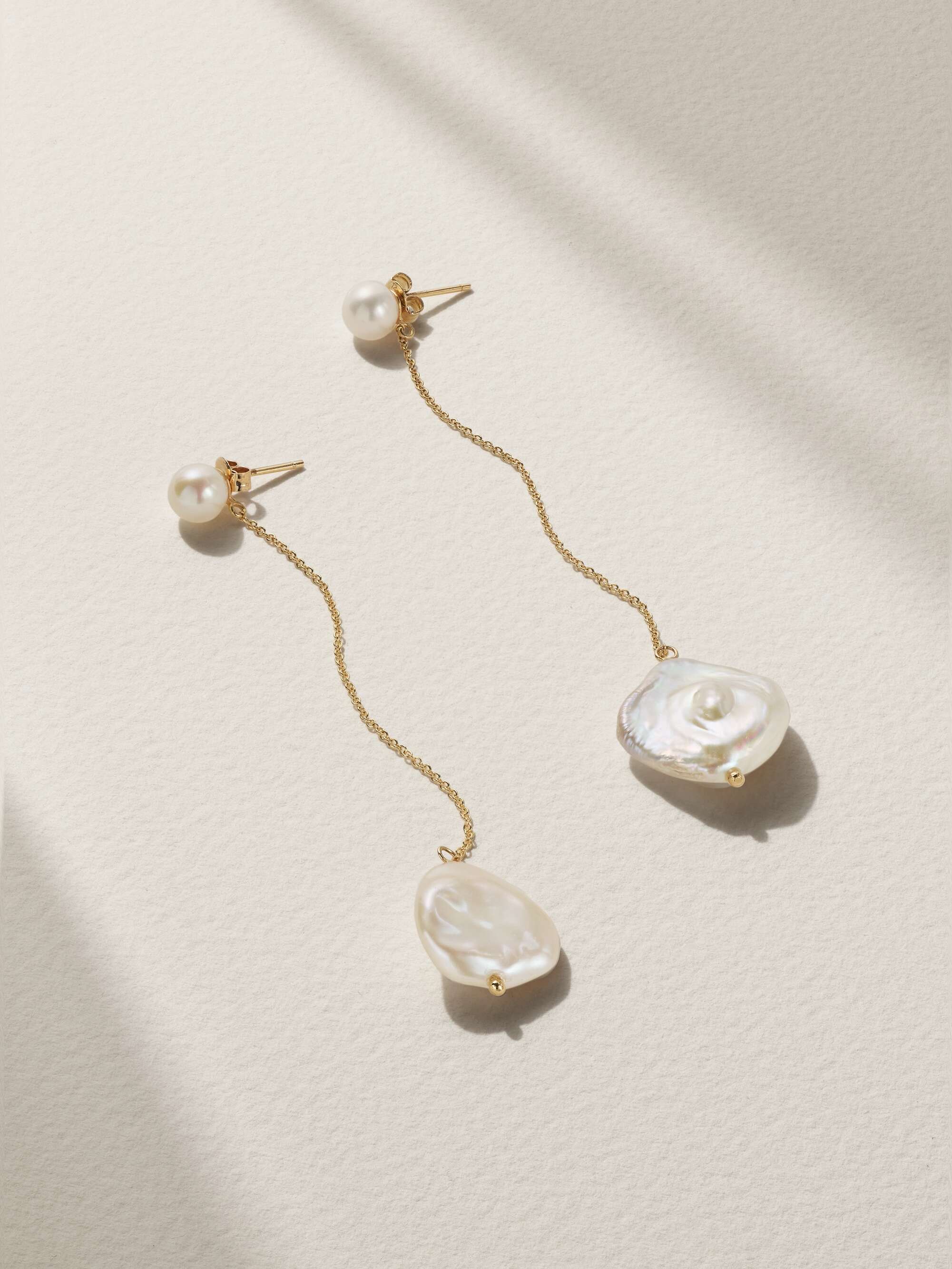 MATEO Duality 14-karat gold pearl earrings | NET-A-PORTER