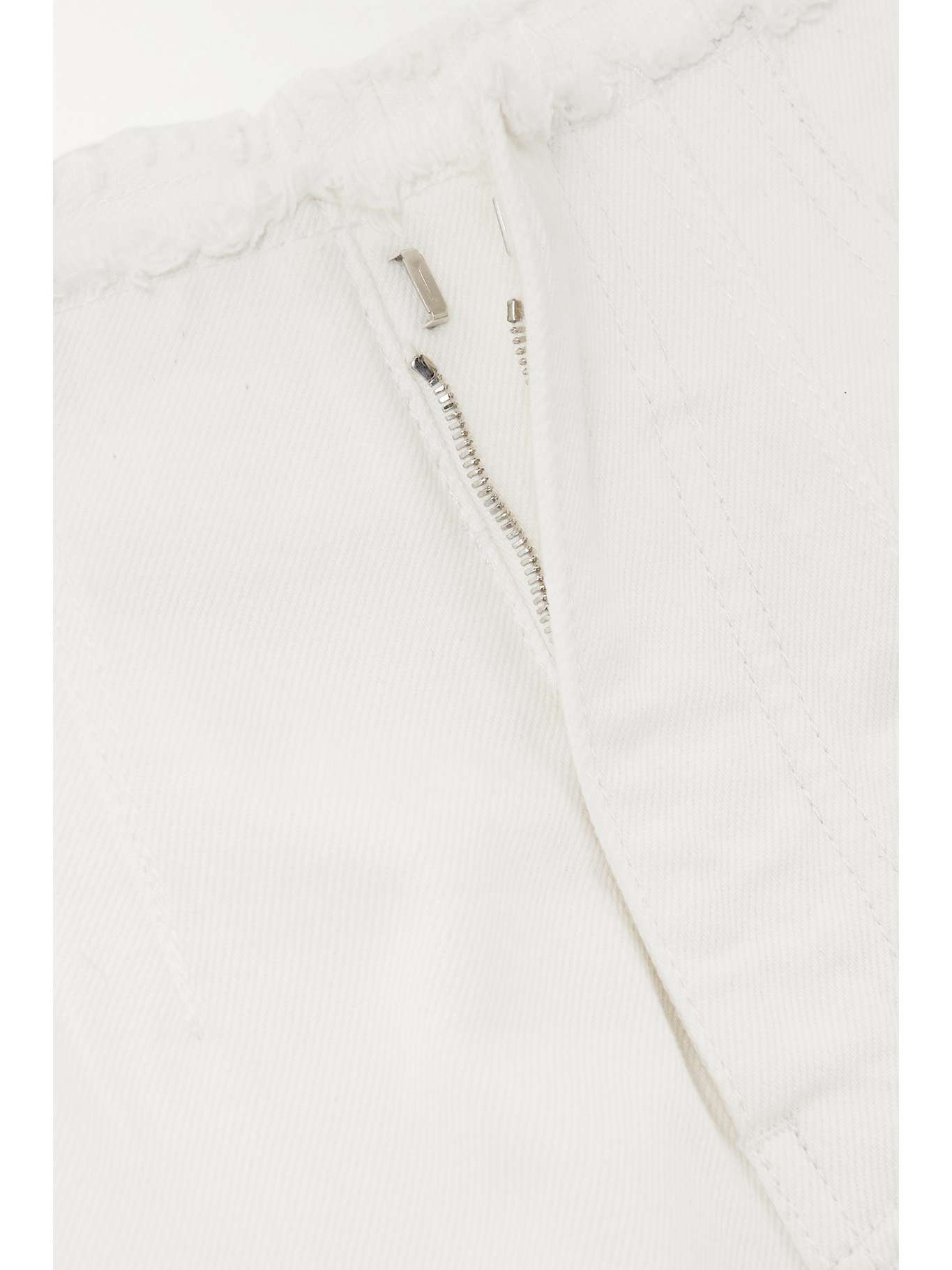 AlaÏa Embroidered Laser Cut Frayed Low Rise Jeans Net A Porter