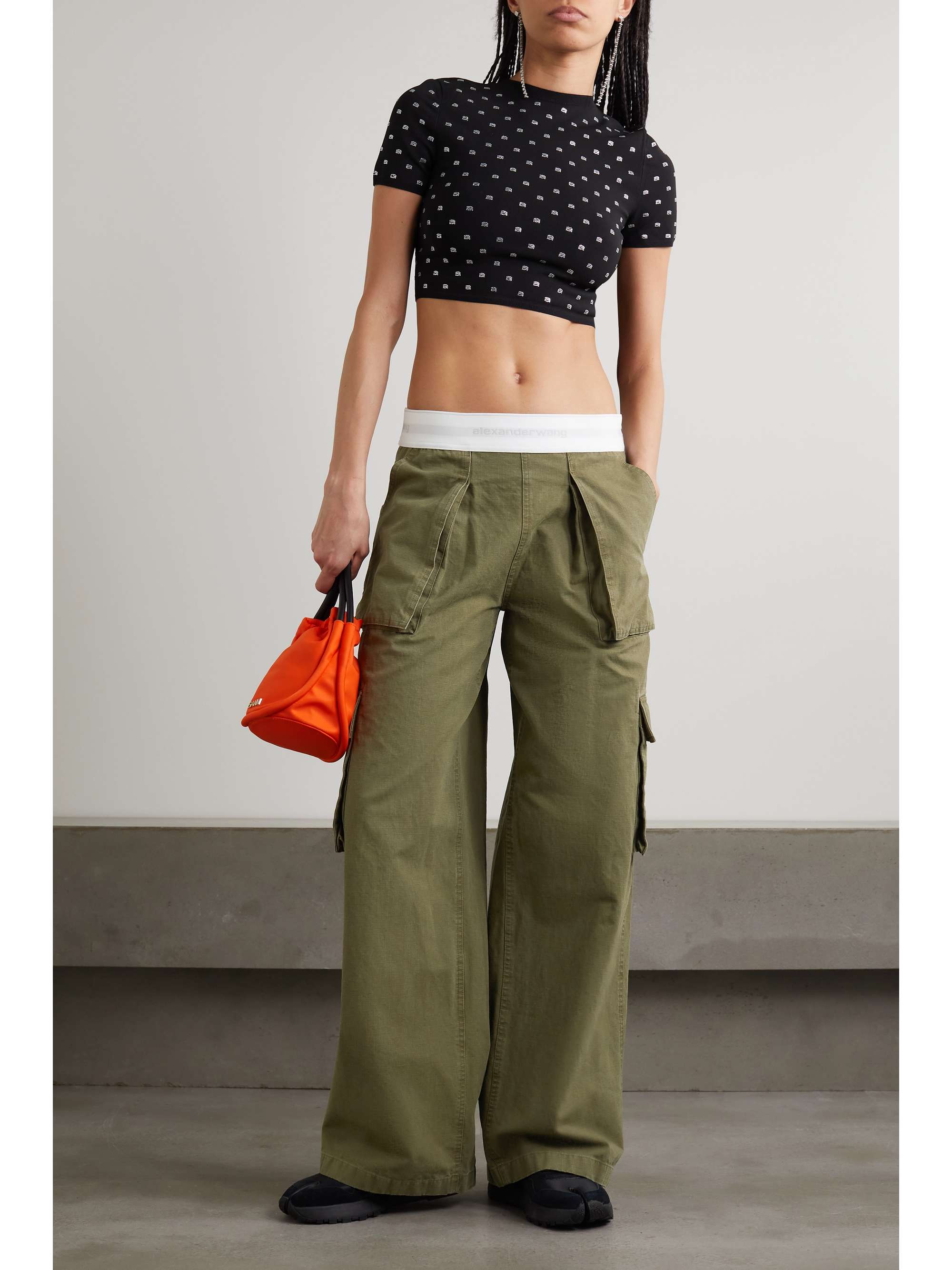 COTTON WIDE CARGO PANTS | graminees.net