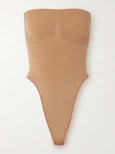 SKIMS Seamless Sculpt strapless thong bodysuit - Sienna | NET-A-PORTER