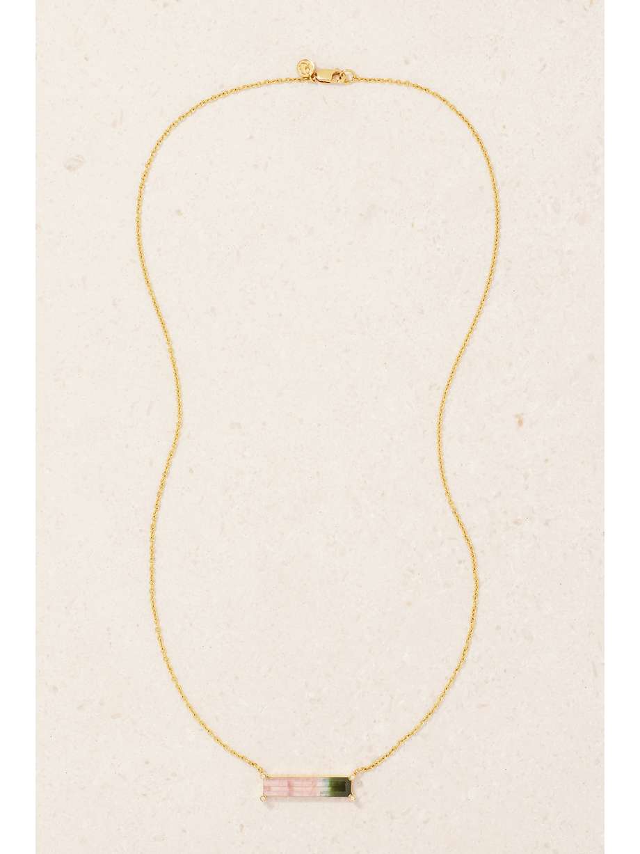 OCTAVIA ELIZABETH 18-karat gold, tourmaline and diamond necklace | NET ...