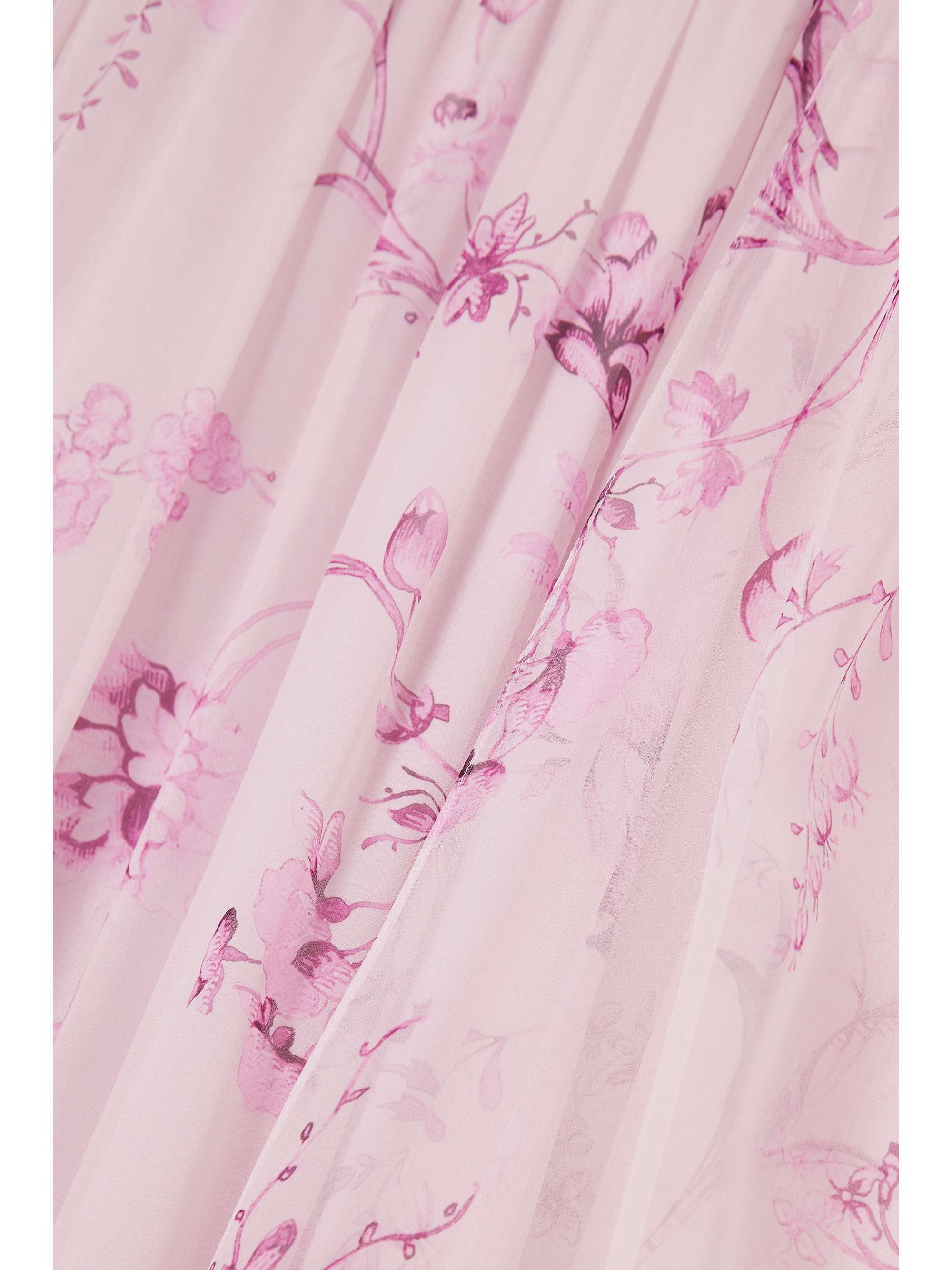 Erdem Kenley Cape Effect Floral Print Silk Voile Gown Net A Porter