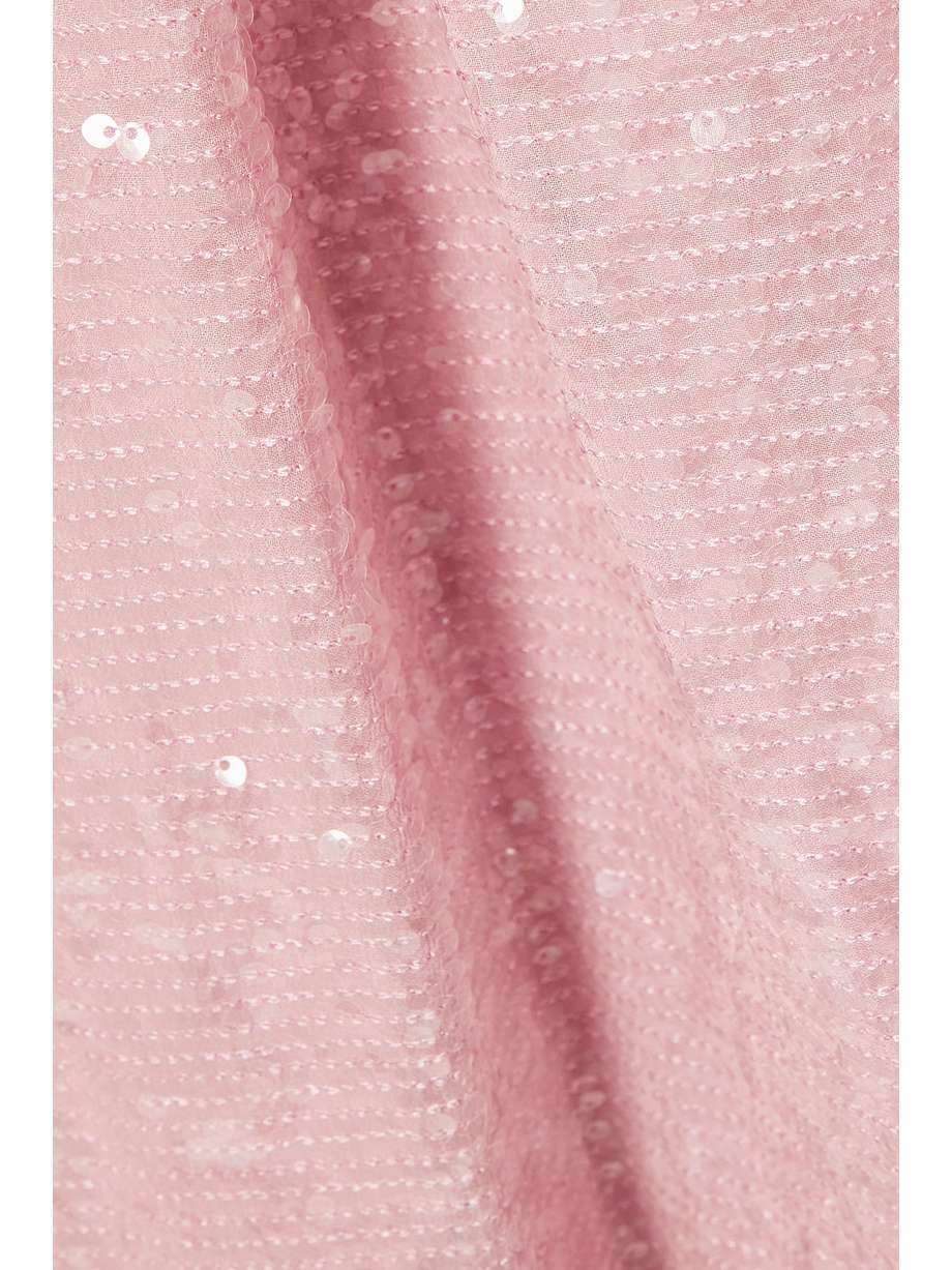 ERDEM Kenley cape-effect gathered sequined chiffon gown | NET-A-PORTER