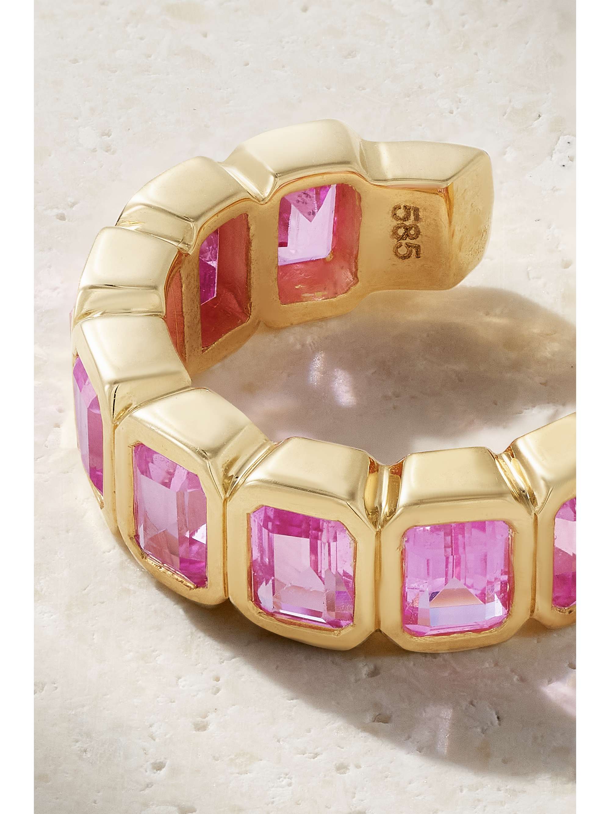 42 SUNS 14-karat gold laboratory-grown sapphire ear cuff | NET-A-PORTER