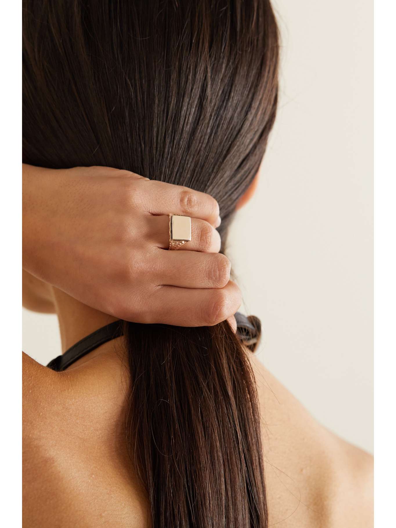 PASCALE MONVOISIN Poppy 9-karat gold topaz signet ring | NET-A-PORTER