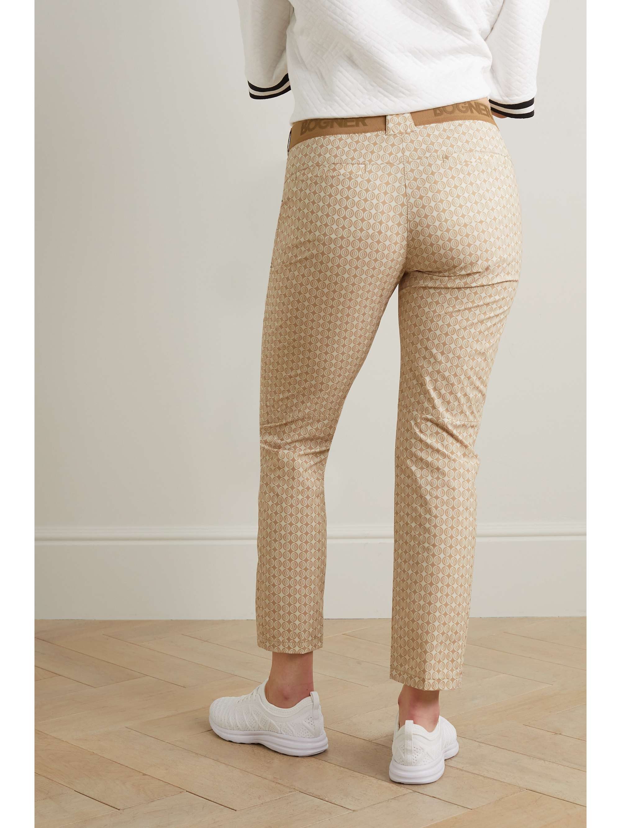 BOGNER Tesja cropped printed shell straight-leg golf pants | NET-A-PORTER