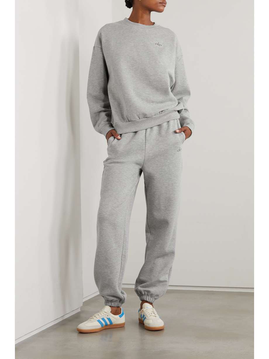 ALO YOGA Accolade cotton-blend jersey track pants | NET-A-PORTER