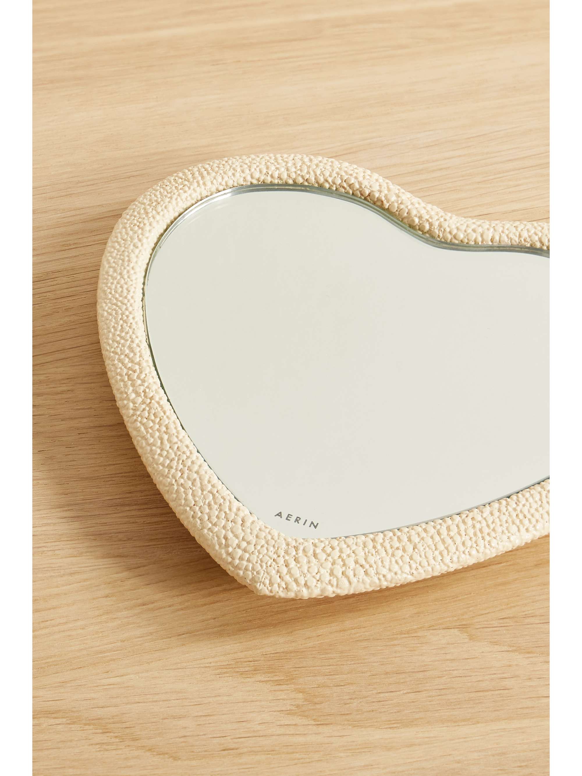 AERIN Textured-leather hand mirror | NET-A-PORTER
