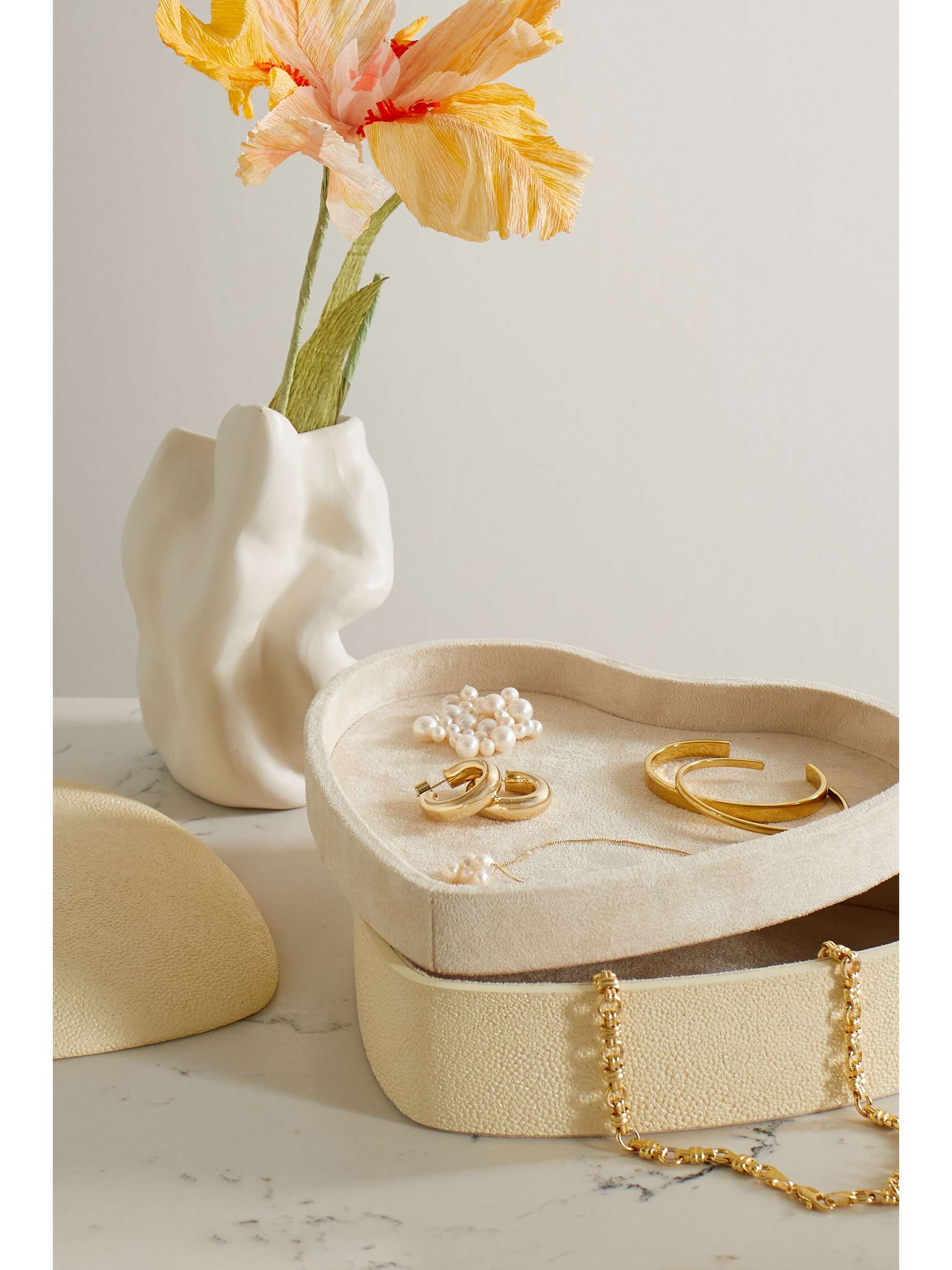 AERIN Faux suede jewelry box | NET-A-PORTER