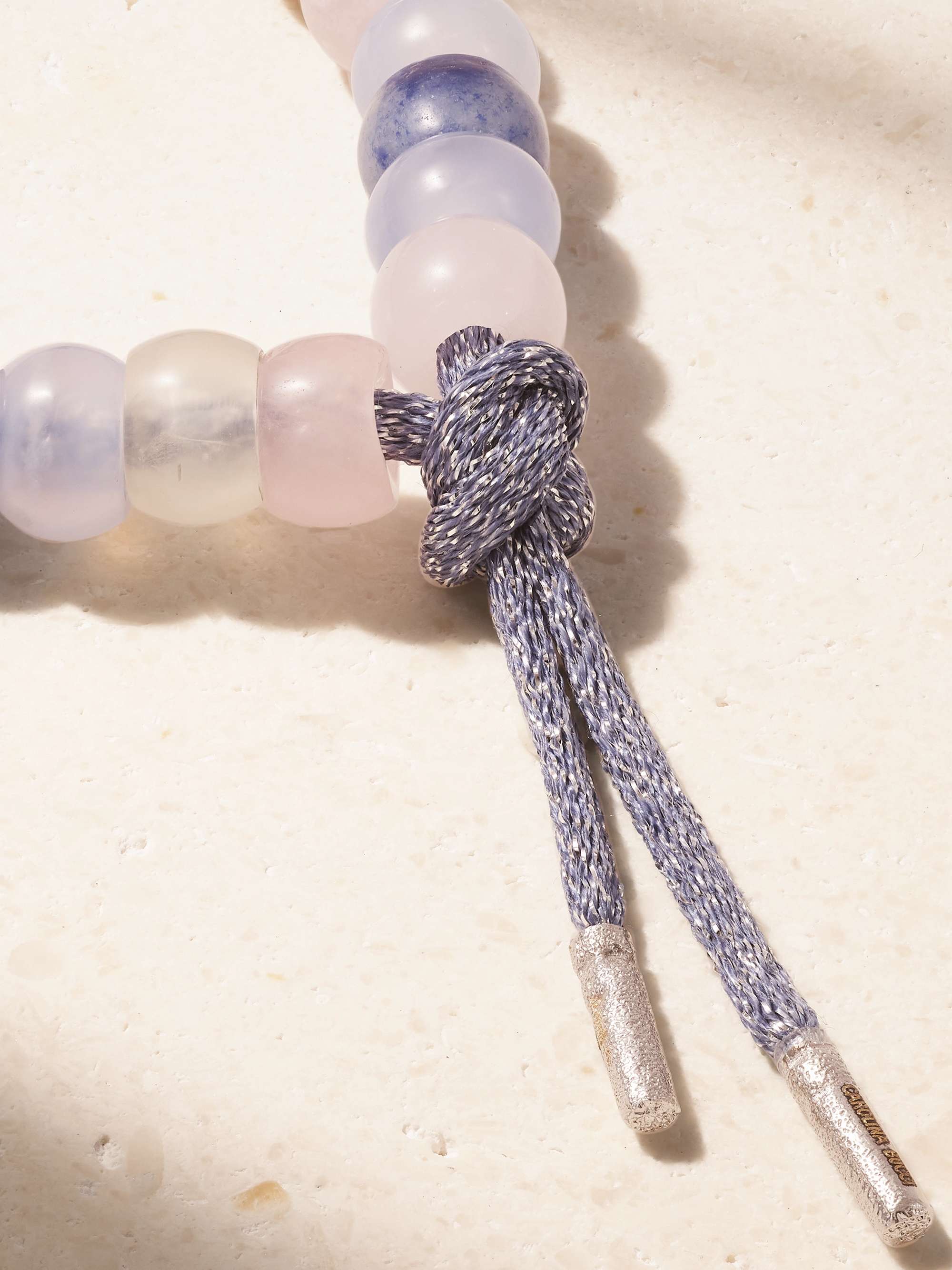 CAROLINA BUCCI Marfa FORTE Beads 18-karat gold and Lurex multi-stone ...