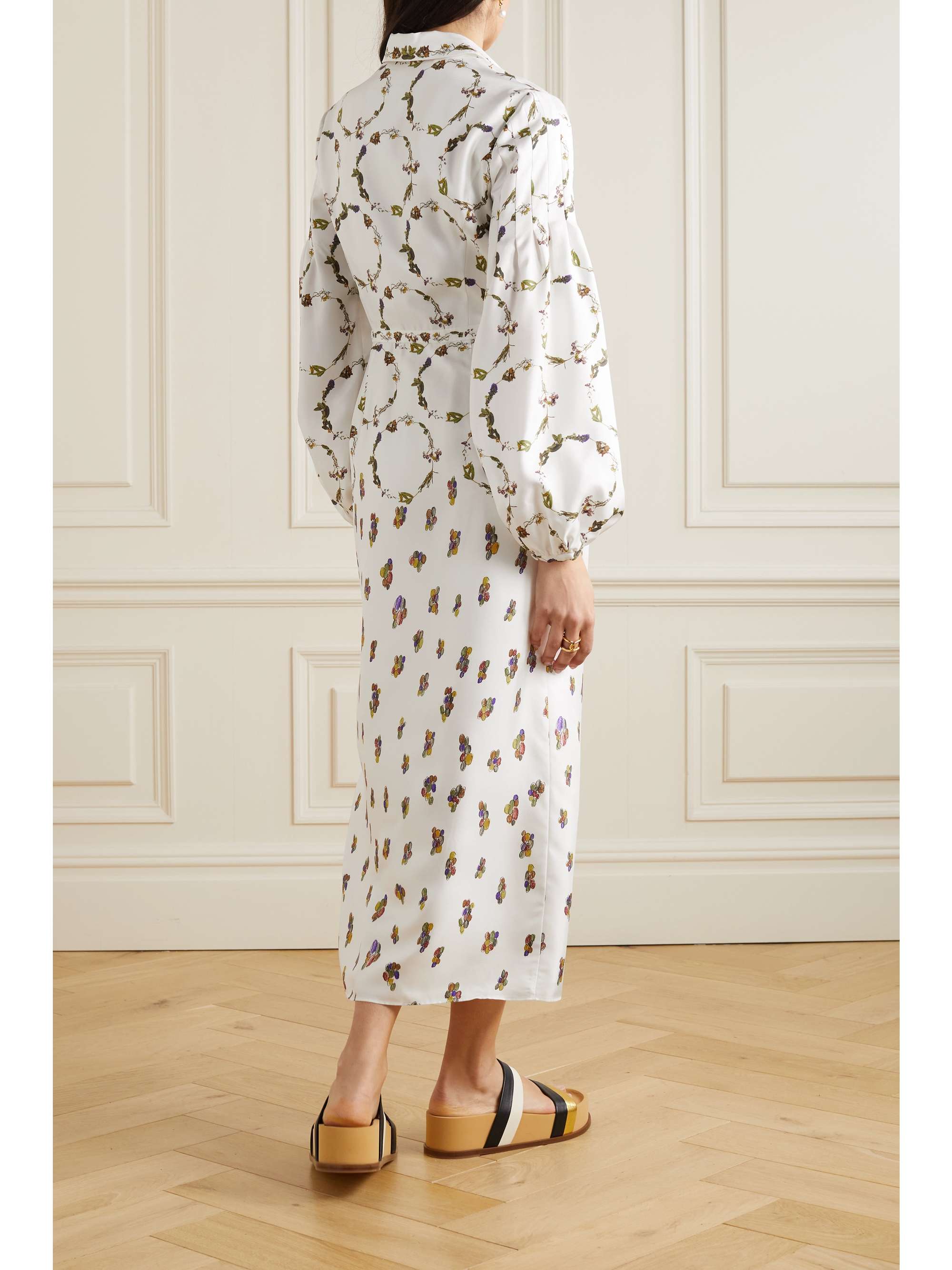 GABRIELA HEARST Mauri printed silk midi shirt dress | NET-A-PORTER