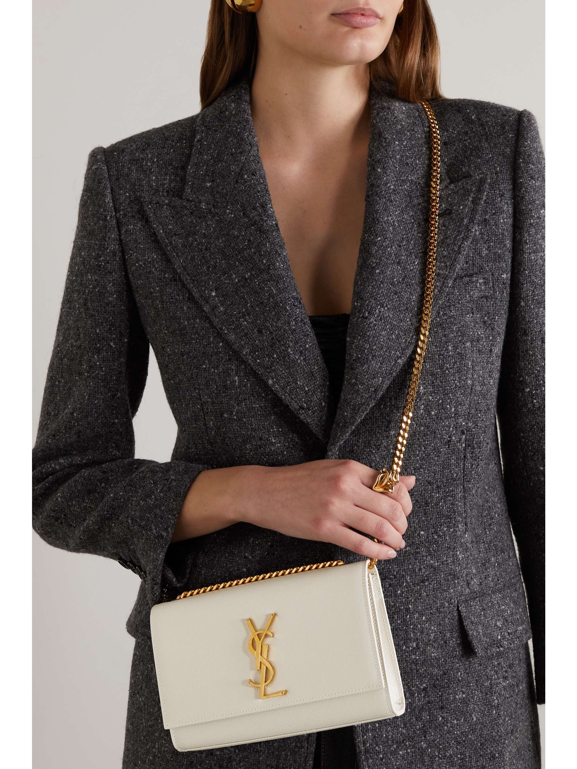 SAINT LAURENT Kate small embossed-leather shoulder bag | NET SAINT LAURENT Kate small embossed-leather shoulder bag | NET