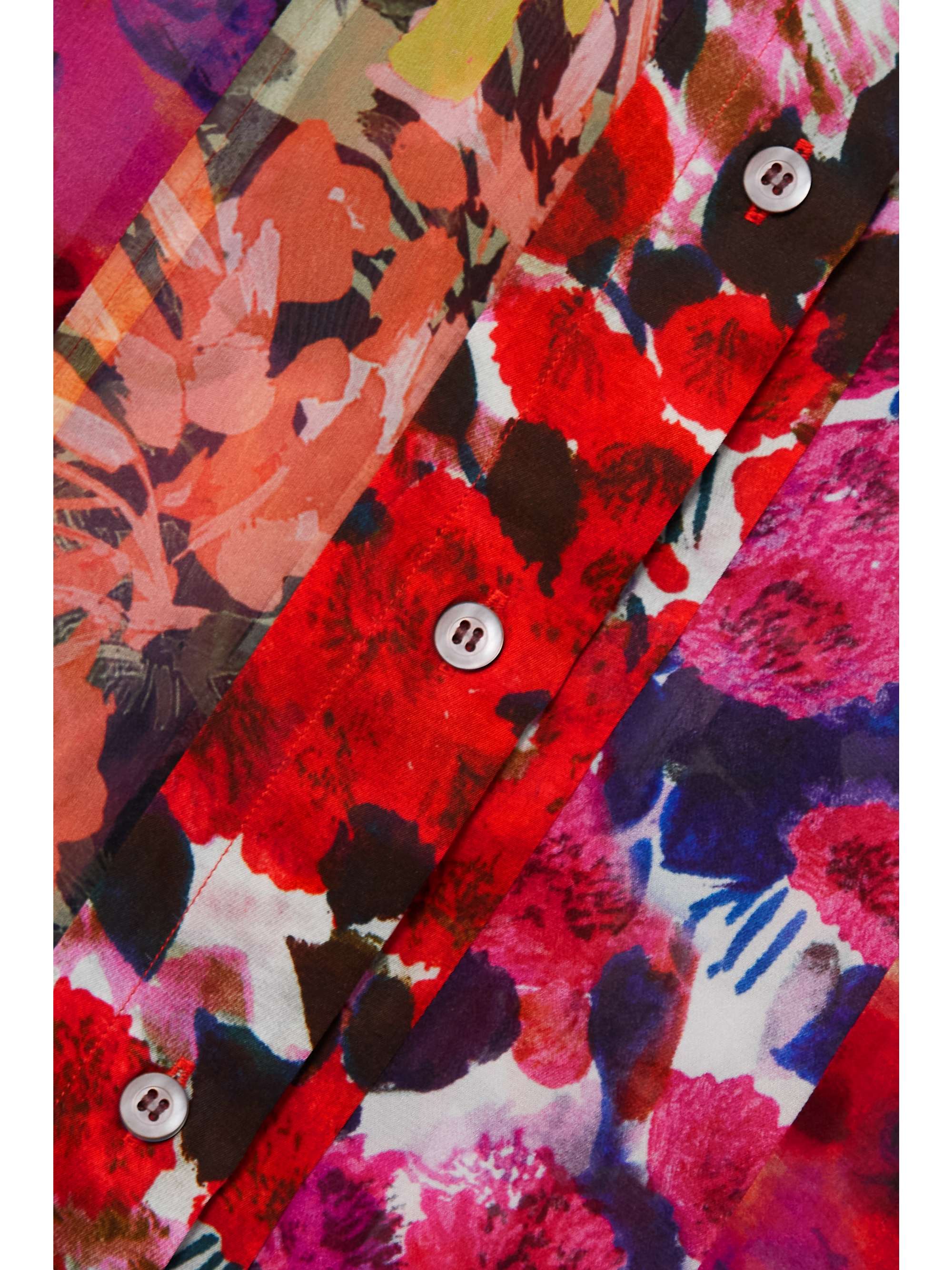 DRIES VAN NOTEN Paneled floral-print crepe shirt | NET-A-PORTER