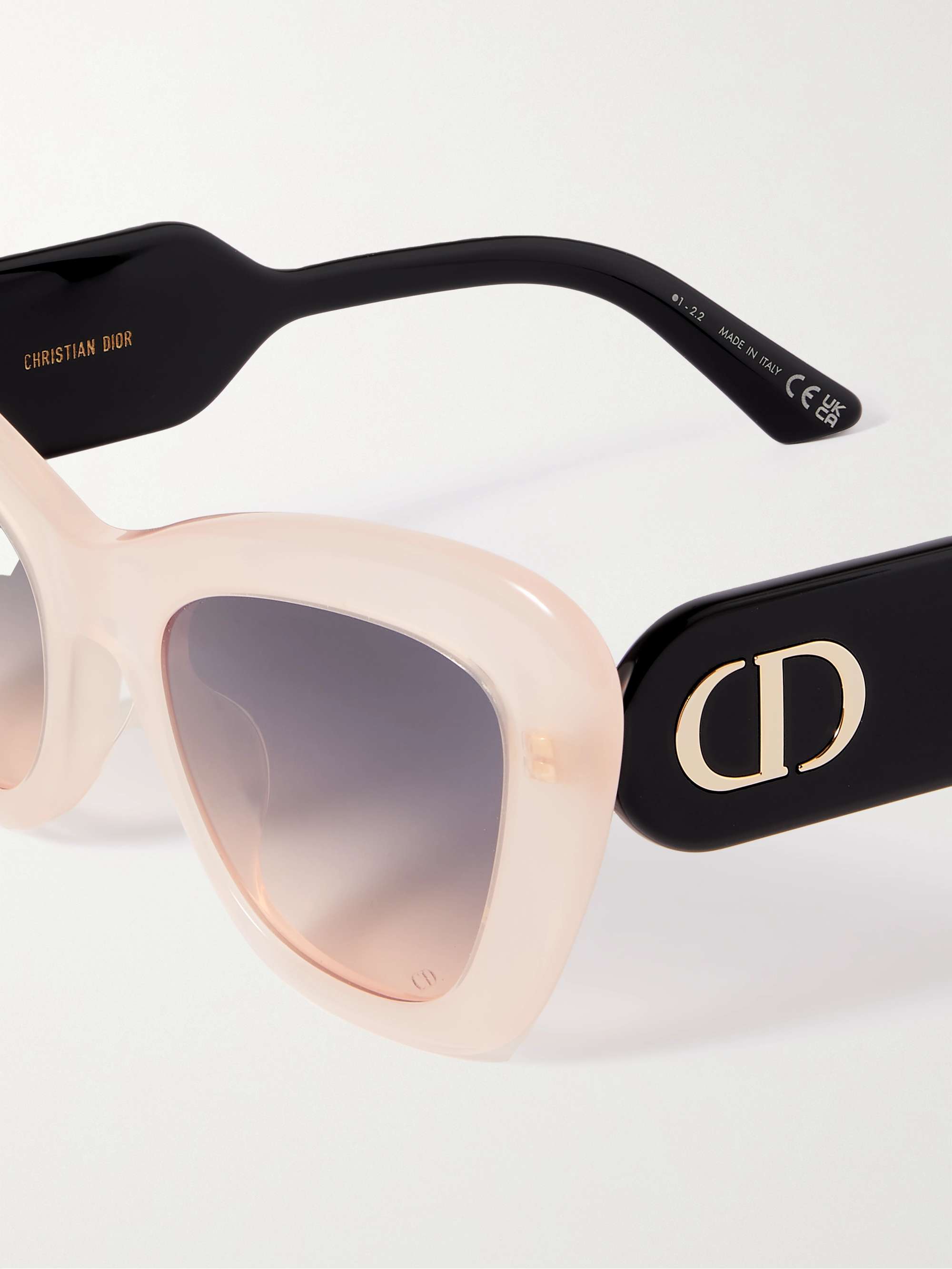 Dior Eyewear Diorbobby B1u Cat Eye Acetate And Gold Tone Sunglasses