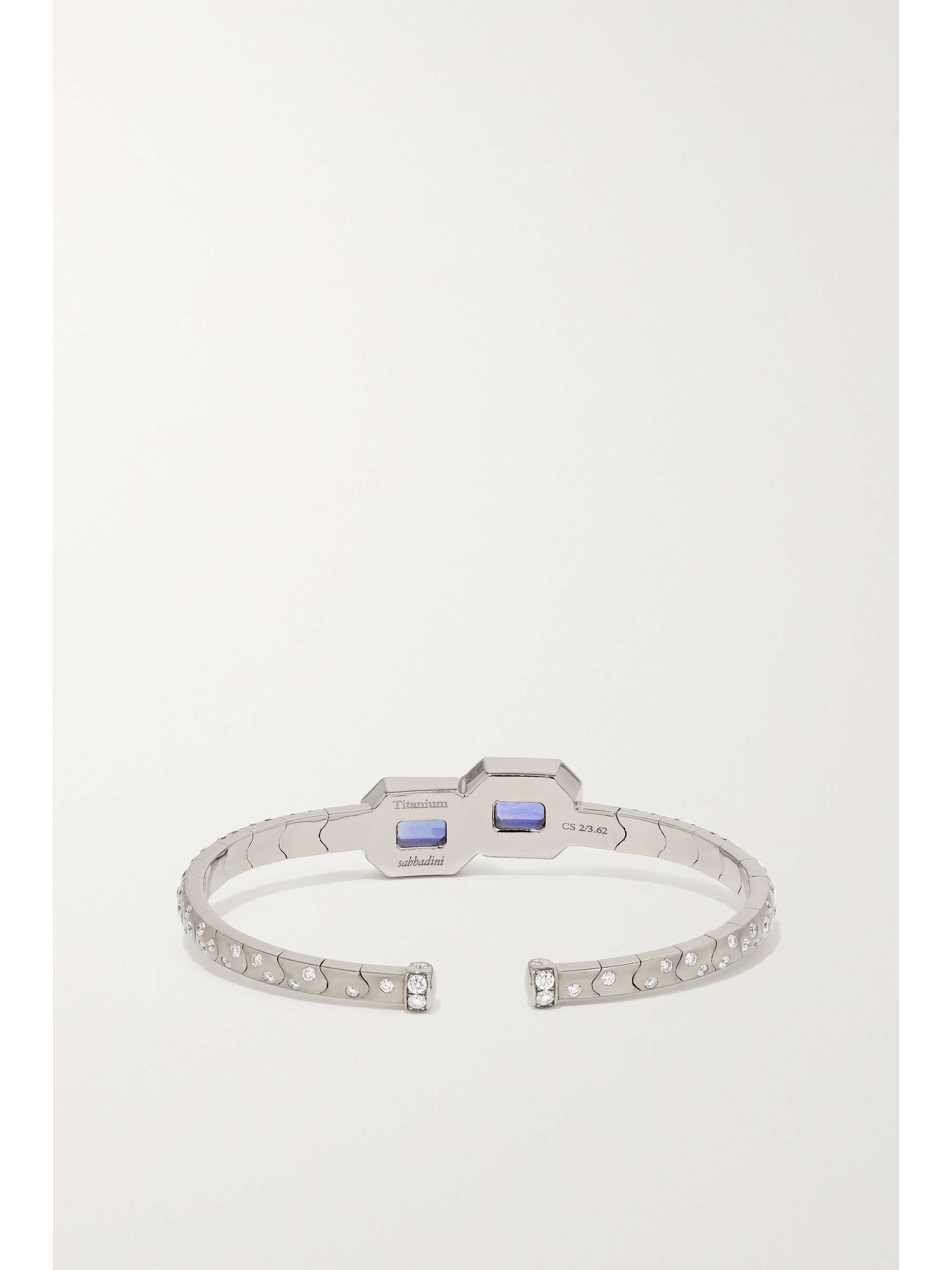 SABBADINI Titanium, sapphire and diamond bangle | NET-A-PORTER