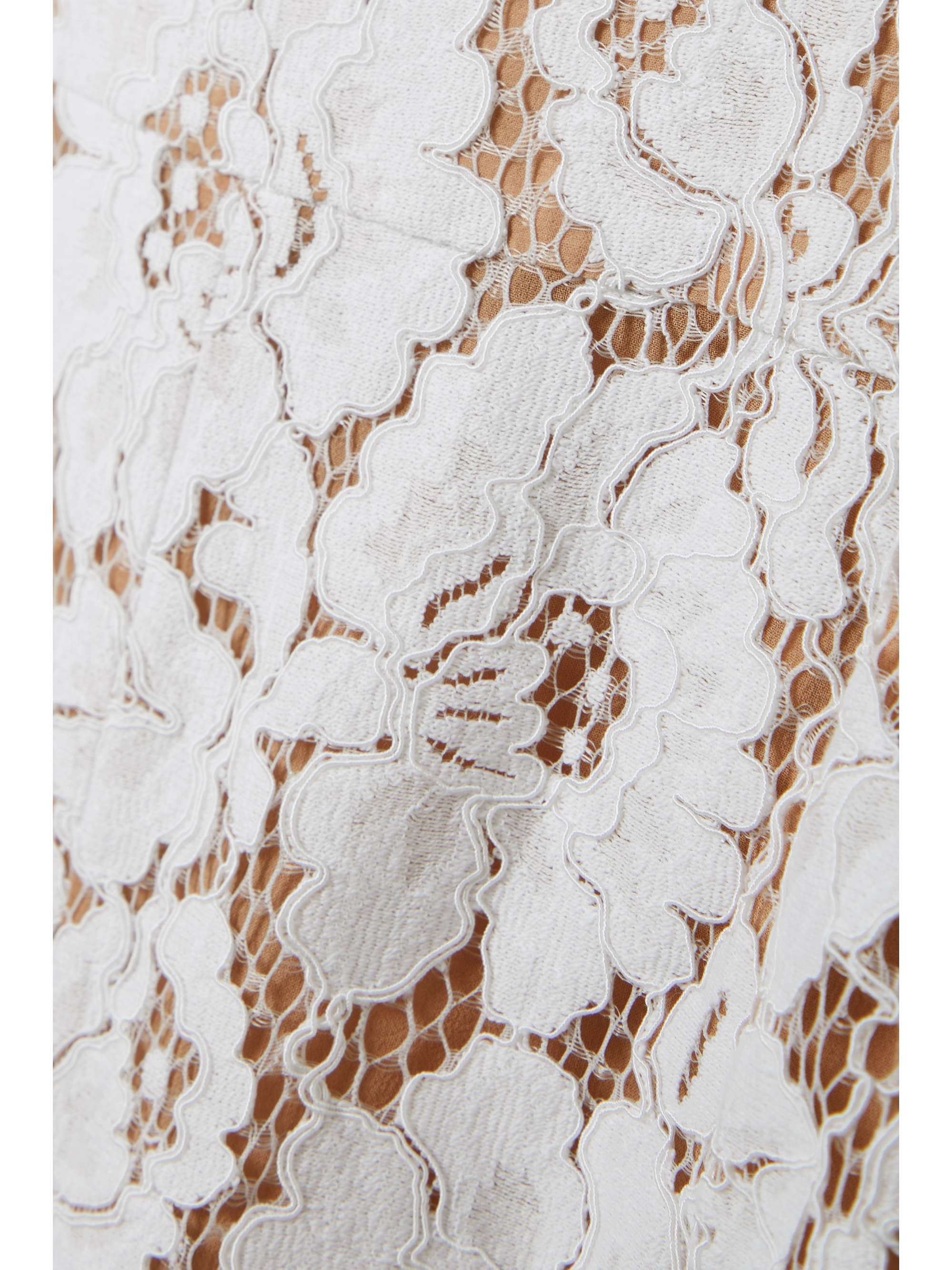 Michael Kors Collection Cutout Satin Trimmed Cotton Blend Corded Lace